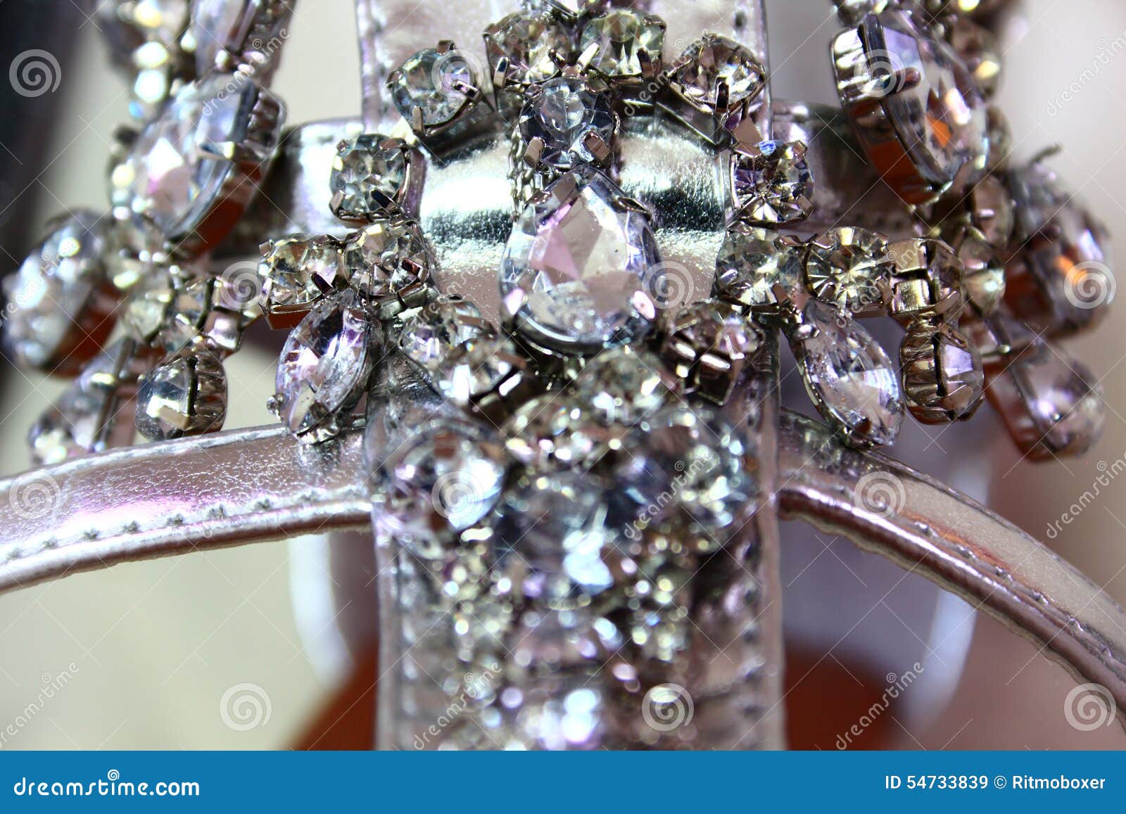 Close Up of Rhinestones on a Sandal Stock Image - Image of closeup ...