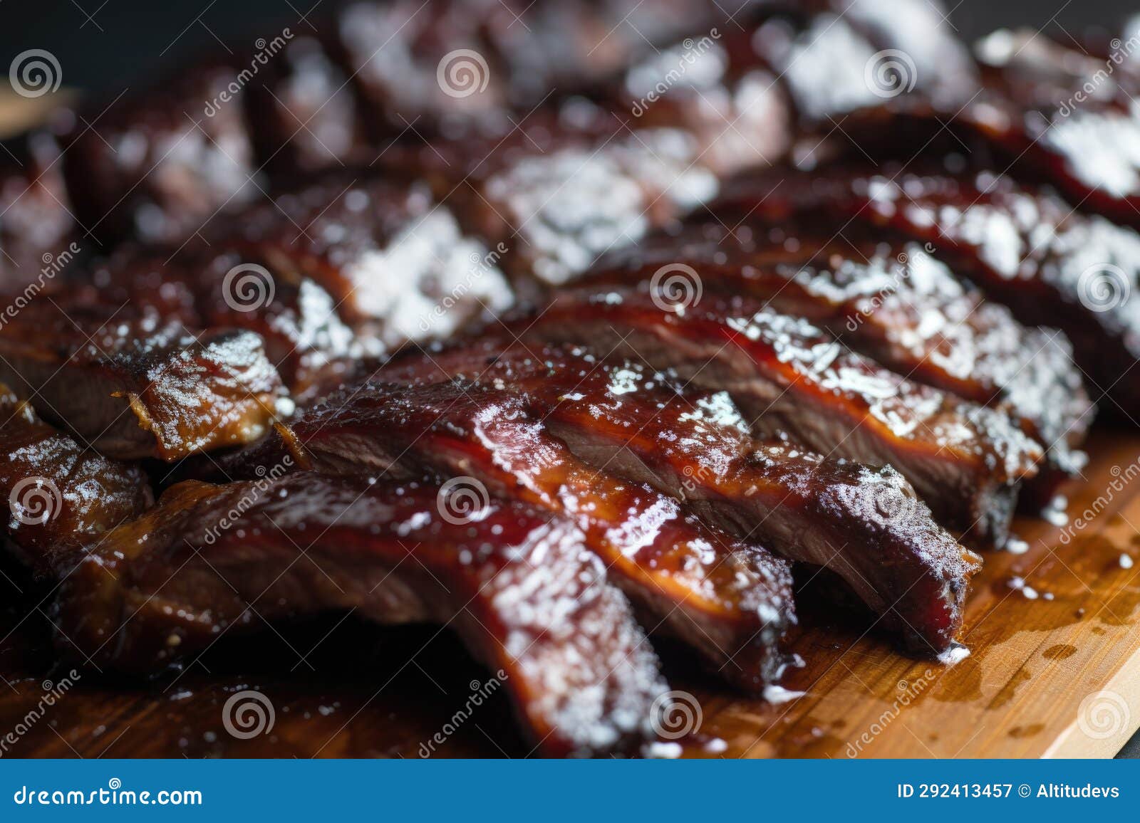 Close-up of Ribs Showing Texture of the Sticky Glaze Stock Image ...