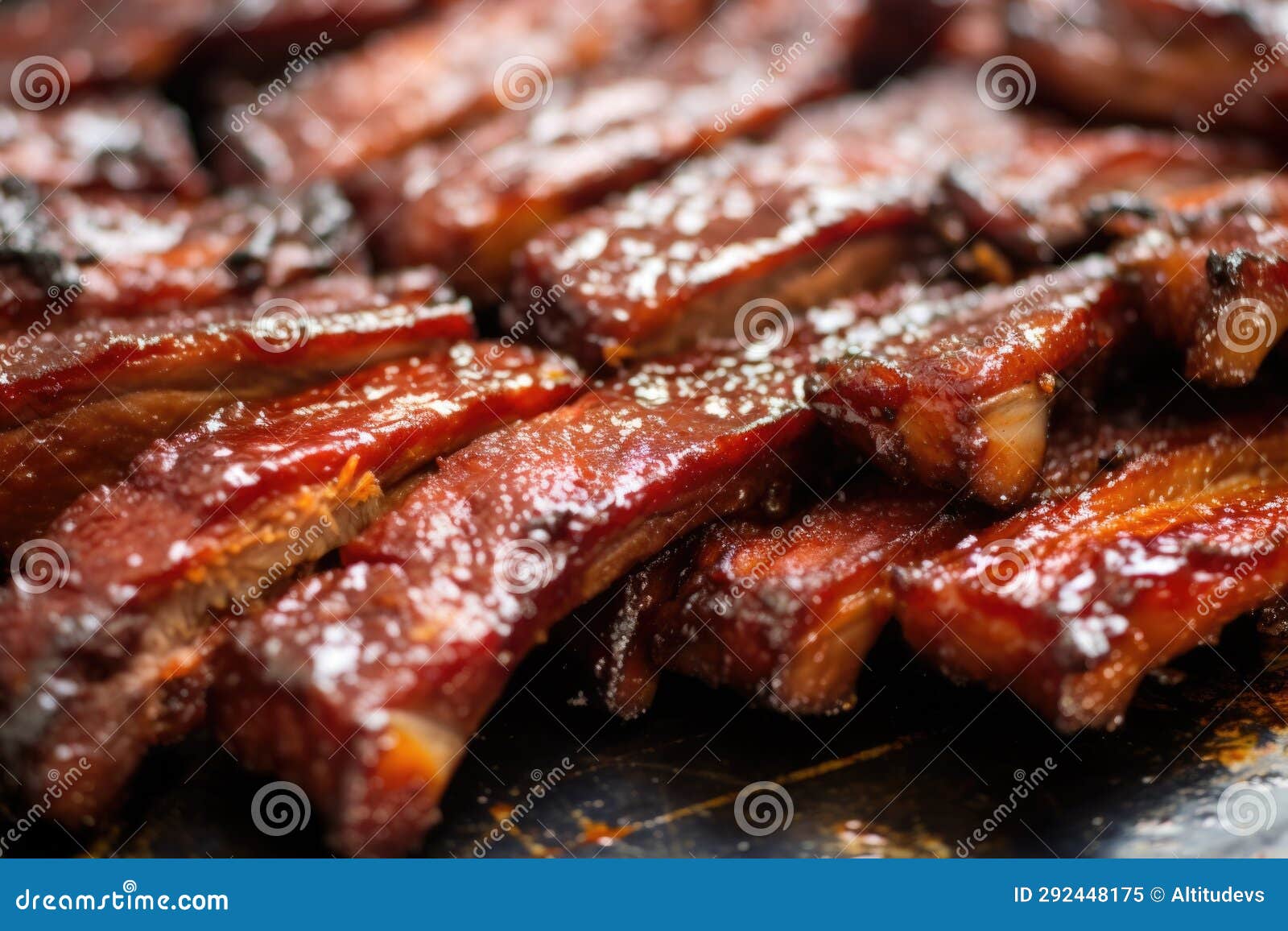 Close-up of Ribs Showing Texture of the Sticky Glaze Stock Image ...