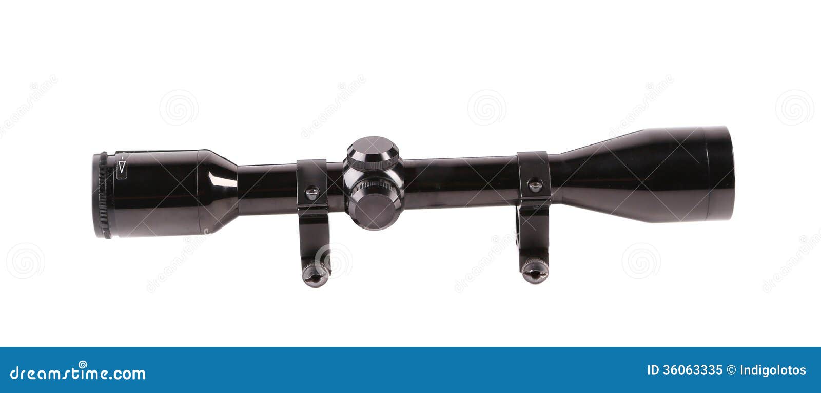 Close up of rifle scope. stock image. Image of scope - 36063335