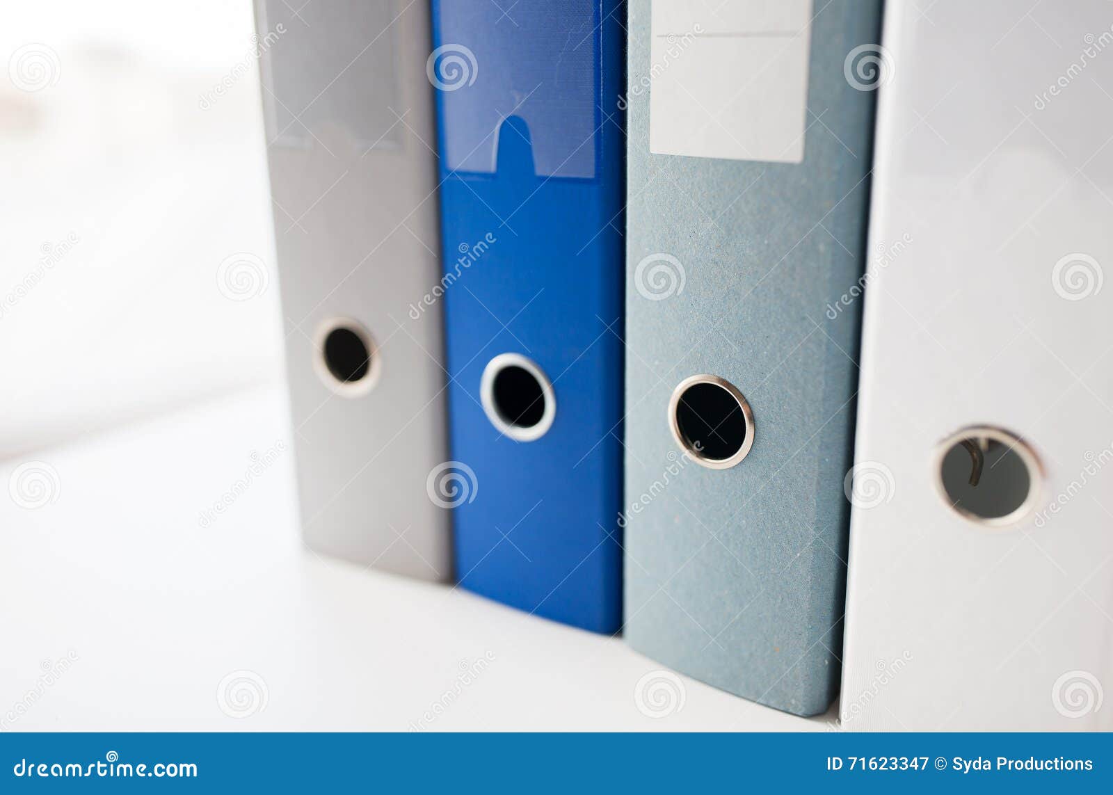 Close Up of Ring Binders on Office Table Stock Image - Image of supply ...