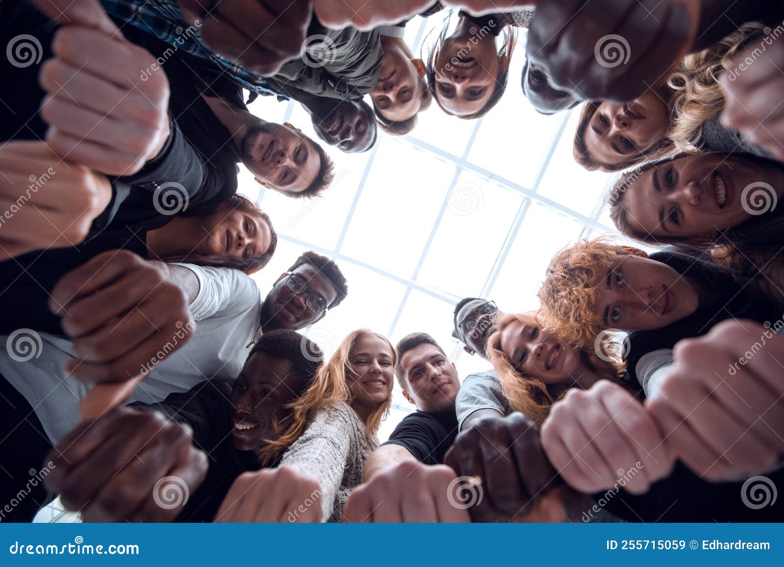 Close Up . Ring of Hands As a Concept of Unity Stock Image - Image of ...
