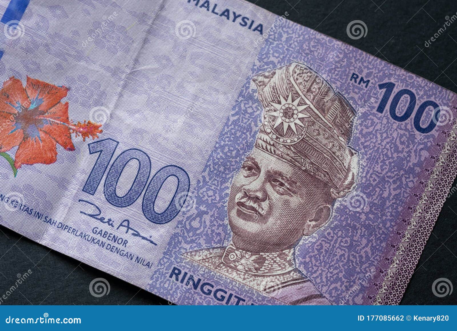 Close Up of Ringgit Malaysia 100, Malaysian Currency Stock Photo ...