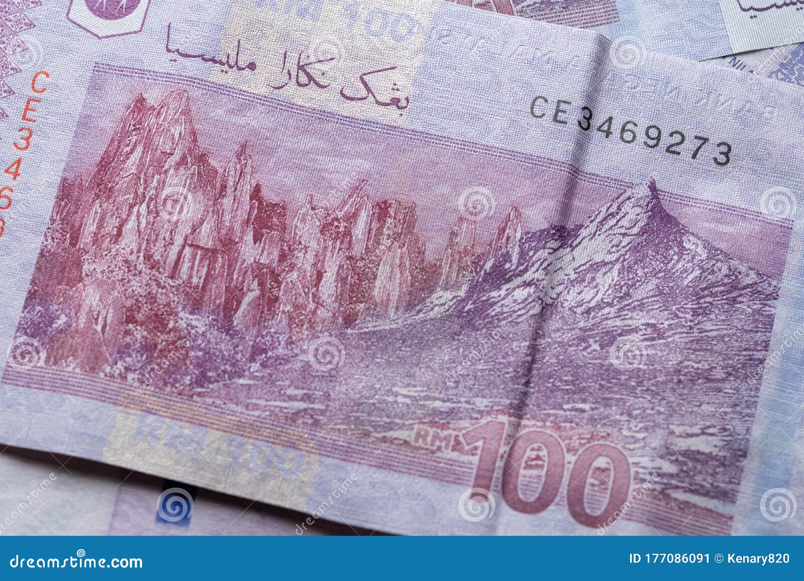 Close Up of Ringgit Malaysia 100, Malaysian Currency Stock Image ...