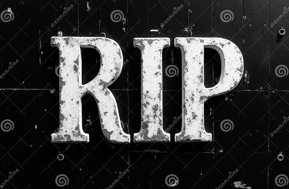 Close Up of a RIP Sign at 5-1-2025 Stock Illustration - Illustration of ...