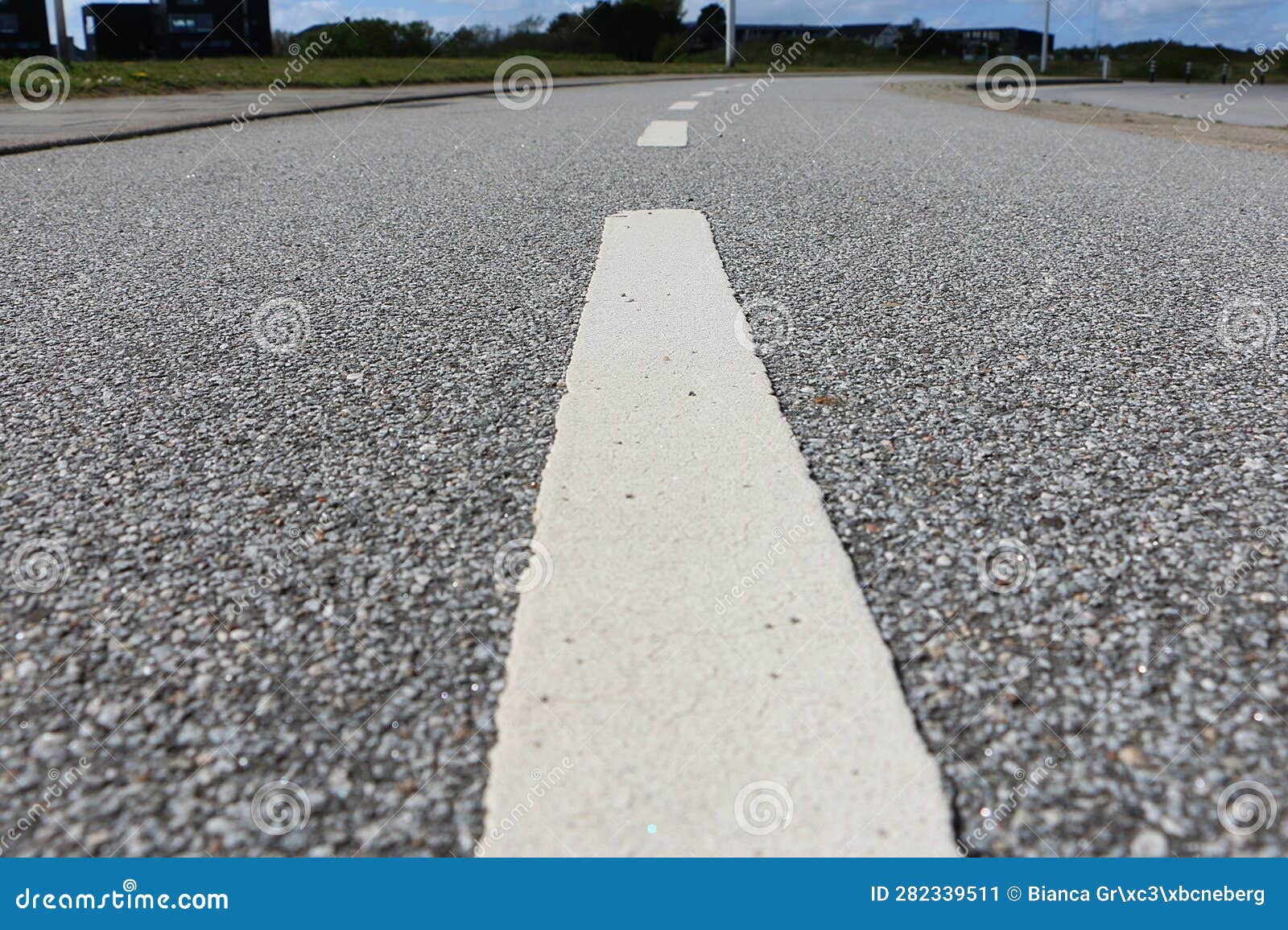 A Close Up of Road Marking on Bike Path Stock Image - Image of forward ...