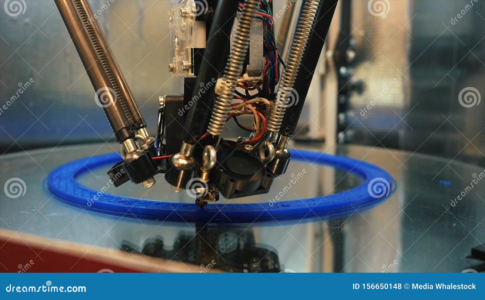 Close-up of Robot Machine Threading on the Plastic Circle. Media ...
