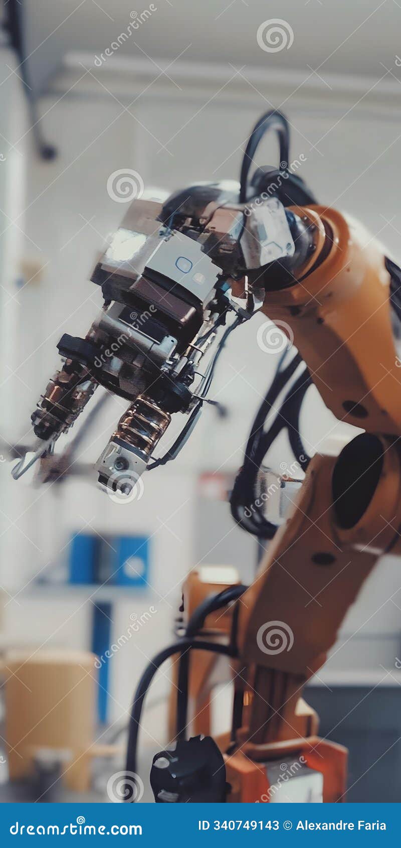Close-up of Robotic Arm Design Stock Illustration - Illustration of ...