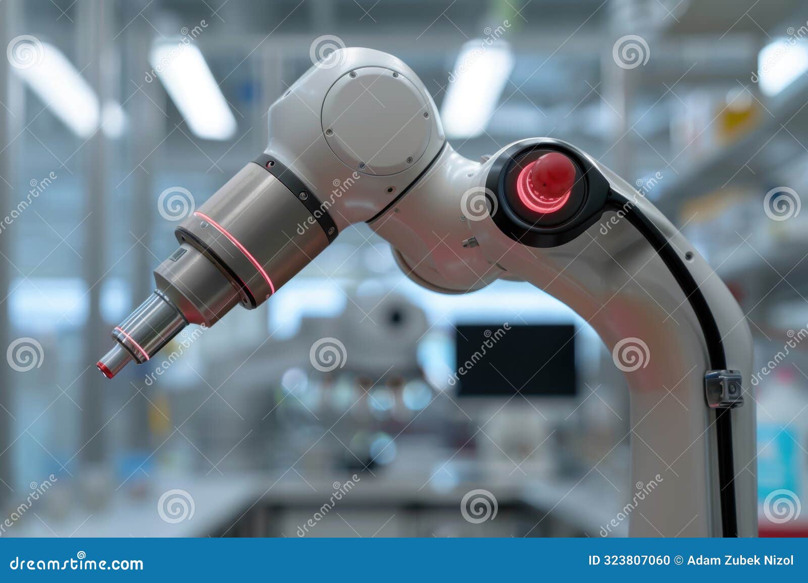Close-up of a Robotic Arm in a Modern Industrial Setting Stock ...