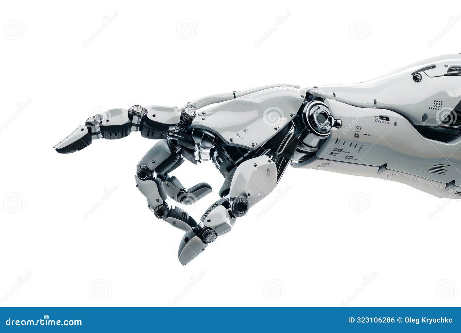 Close-up of a Robotic Hand with Futuristic Design. Advanced Artificial ...