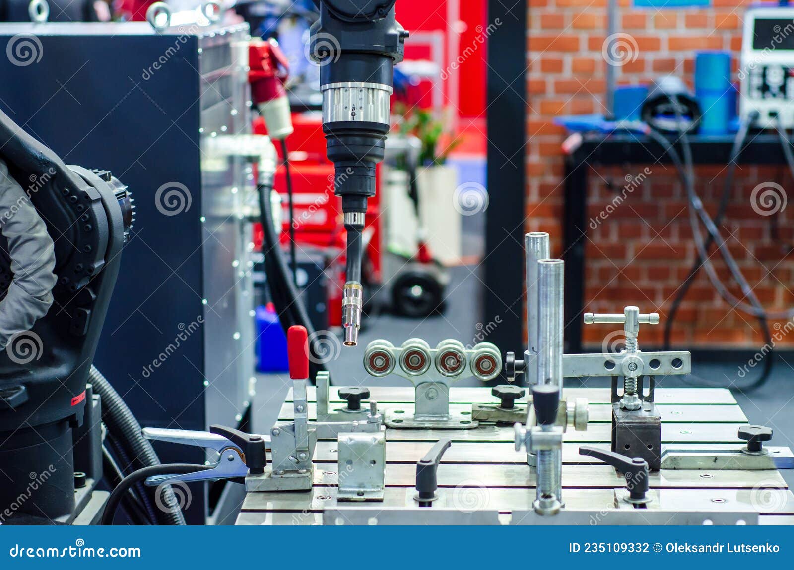 Close-up of Robotic Welding Arm Stock Photo - Image of manufacturing ...