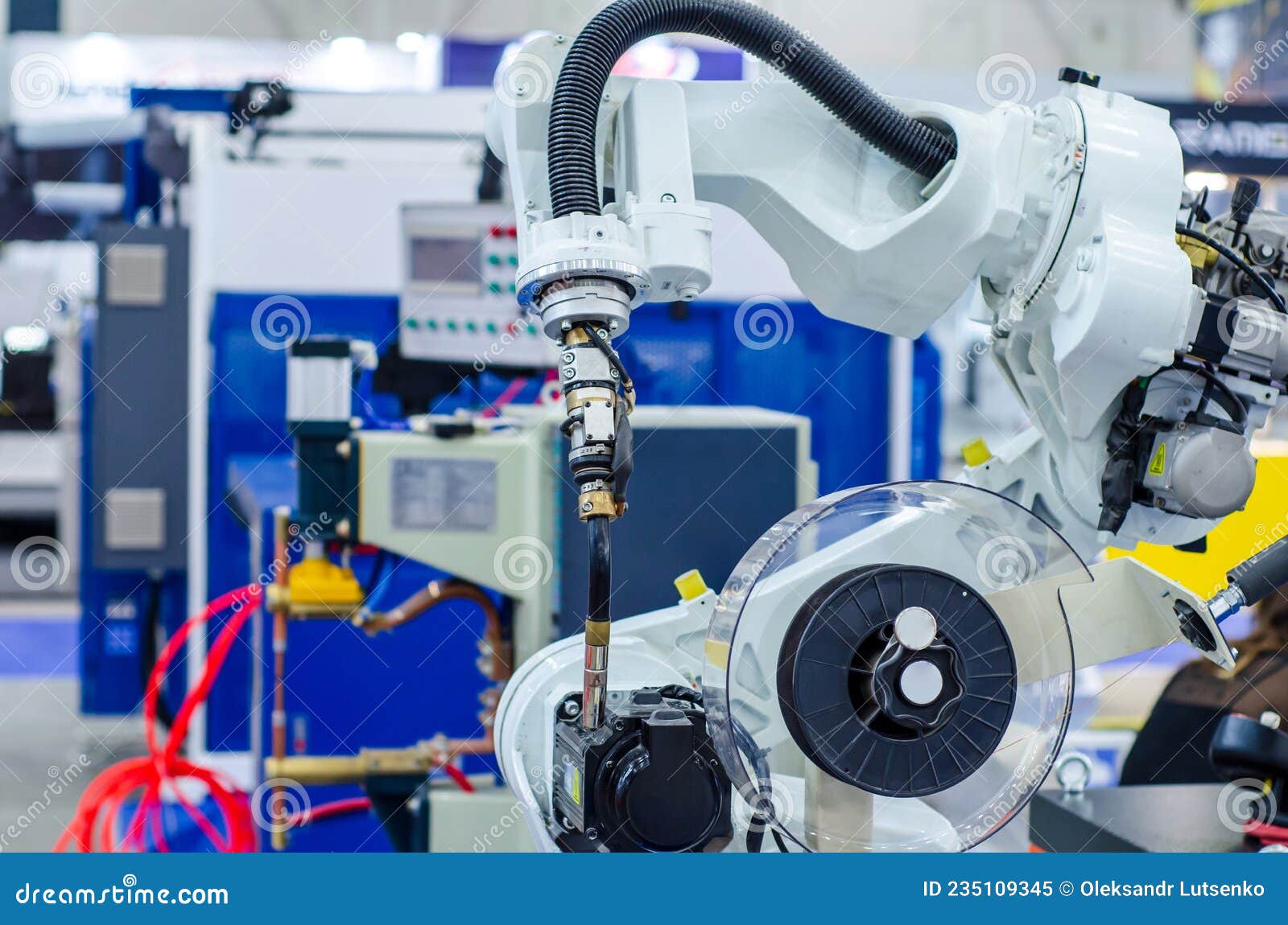 Robotic Welding For Work Weld On Smart Factory, Industry 4.0 Stock ...