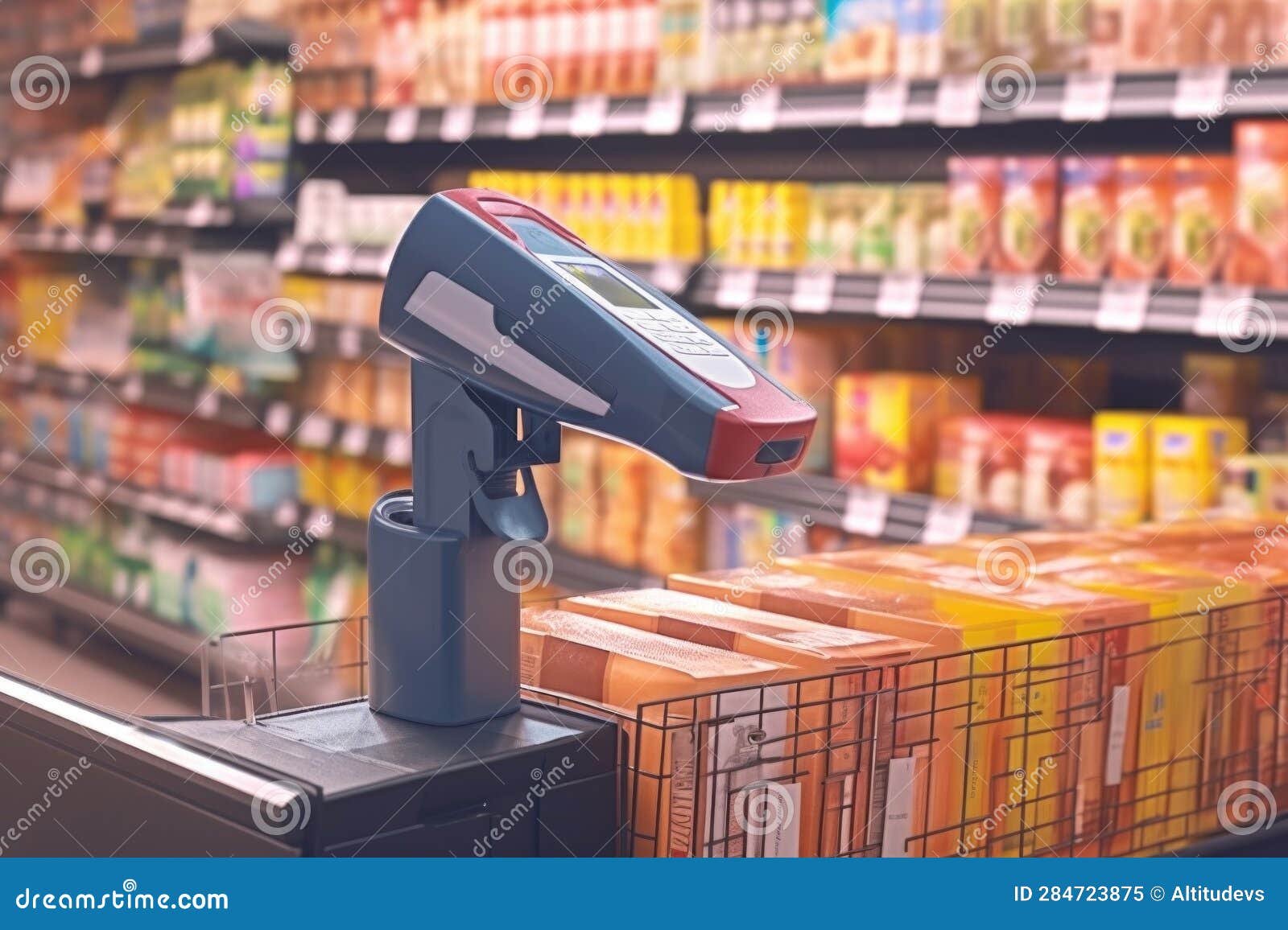Close-up of Robots Hand Scanning Barcodes at Checkout Stock ...