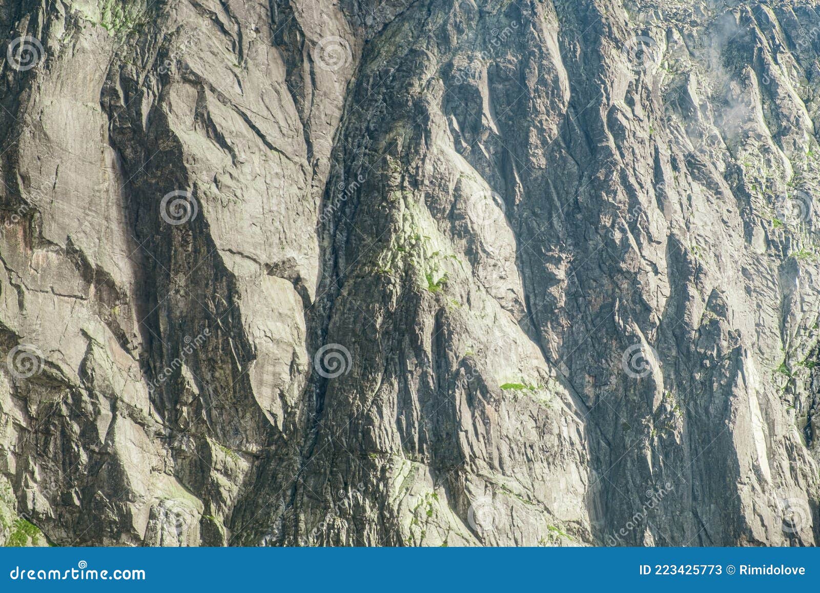 Close Up Rock of Mountain Range with Green Plants Stock Image - Image ...