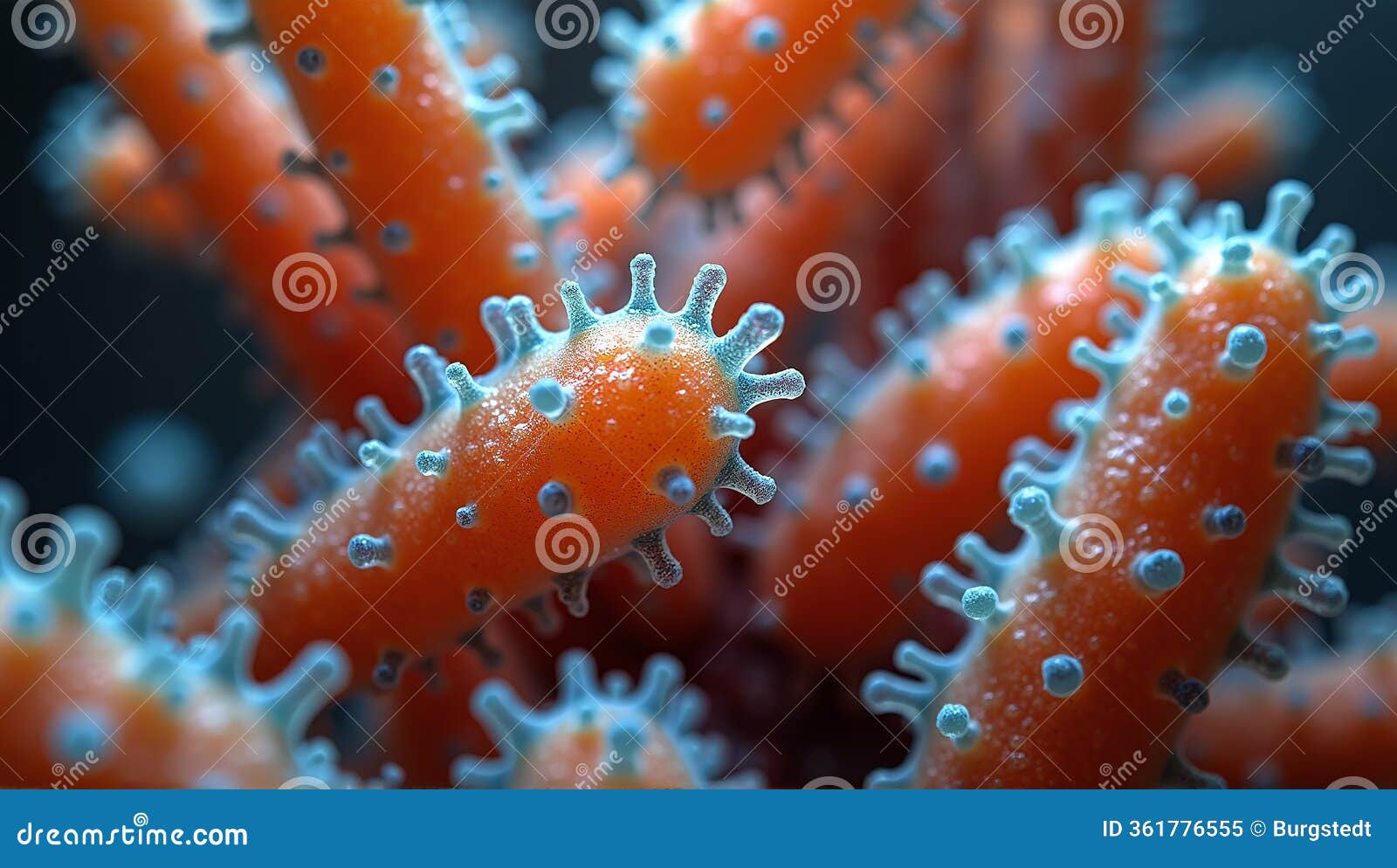 Close-up of Rod-shaped Salmonella Typhi Bacteria: Gram-negative ...