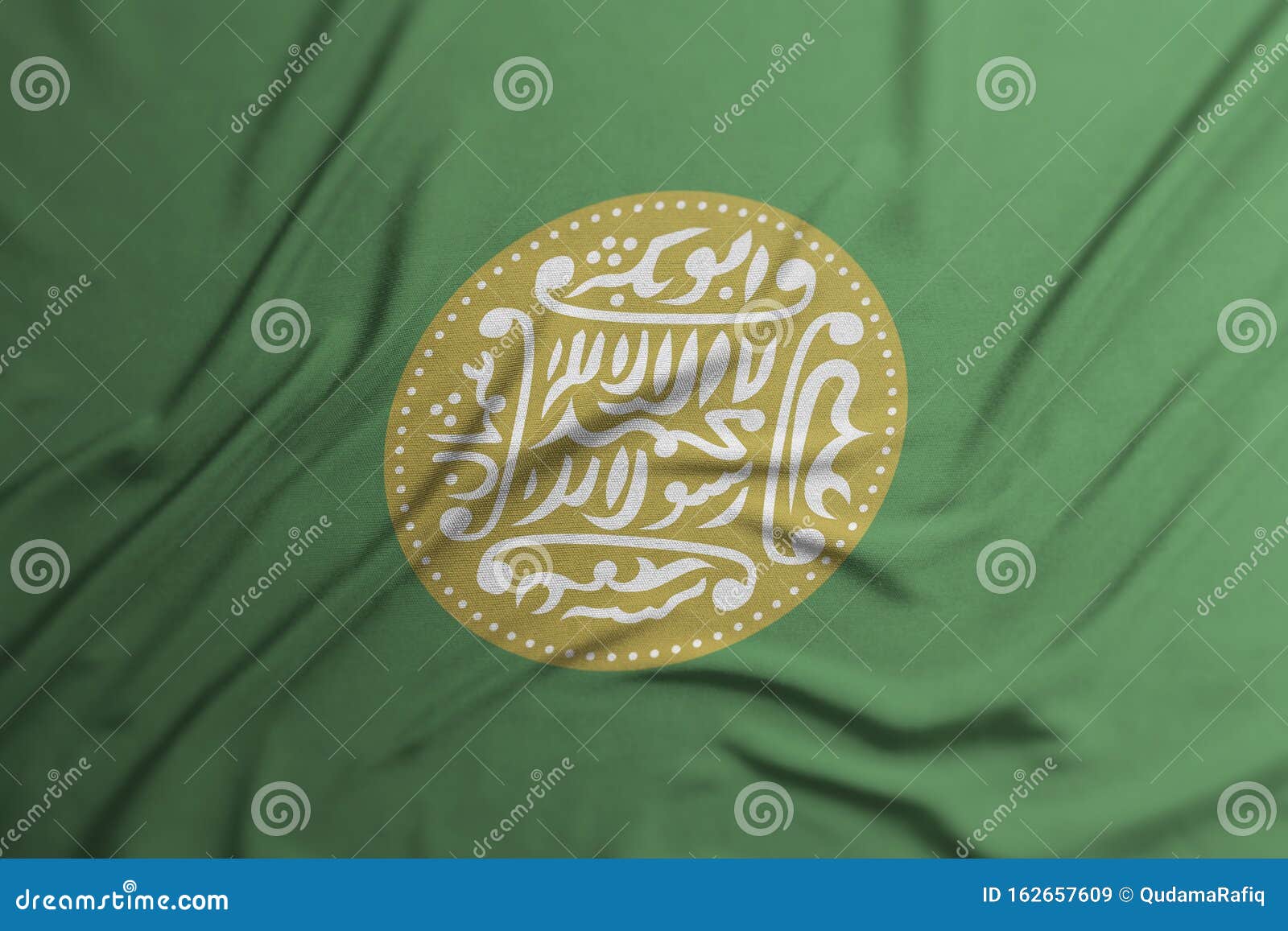 Close-up of the Rohingya Flag Waving Used for Background. Stock ...