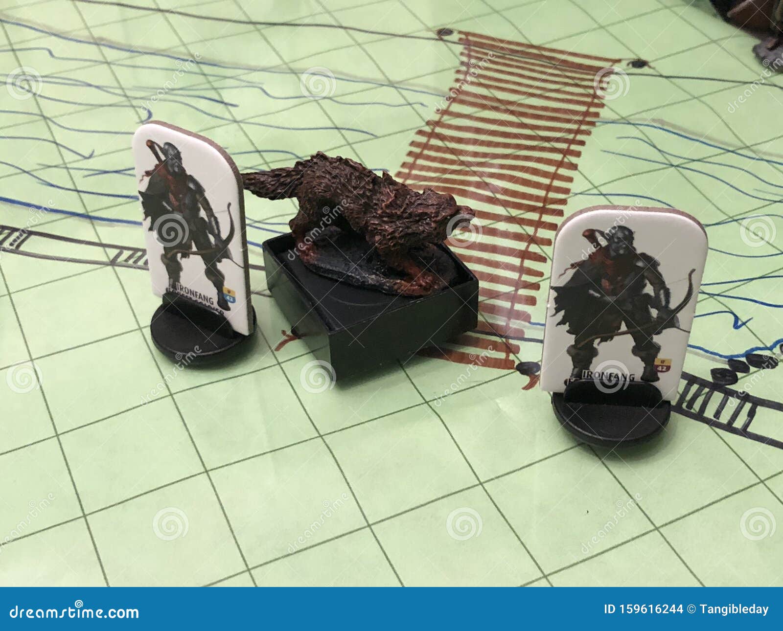 RPG Minis, Side View Gaming Miniatures Editorial Stock Image - Image of ...