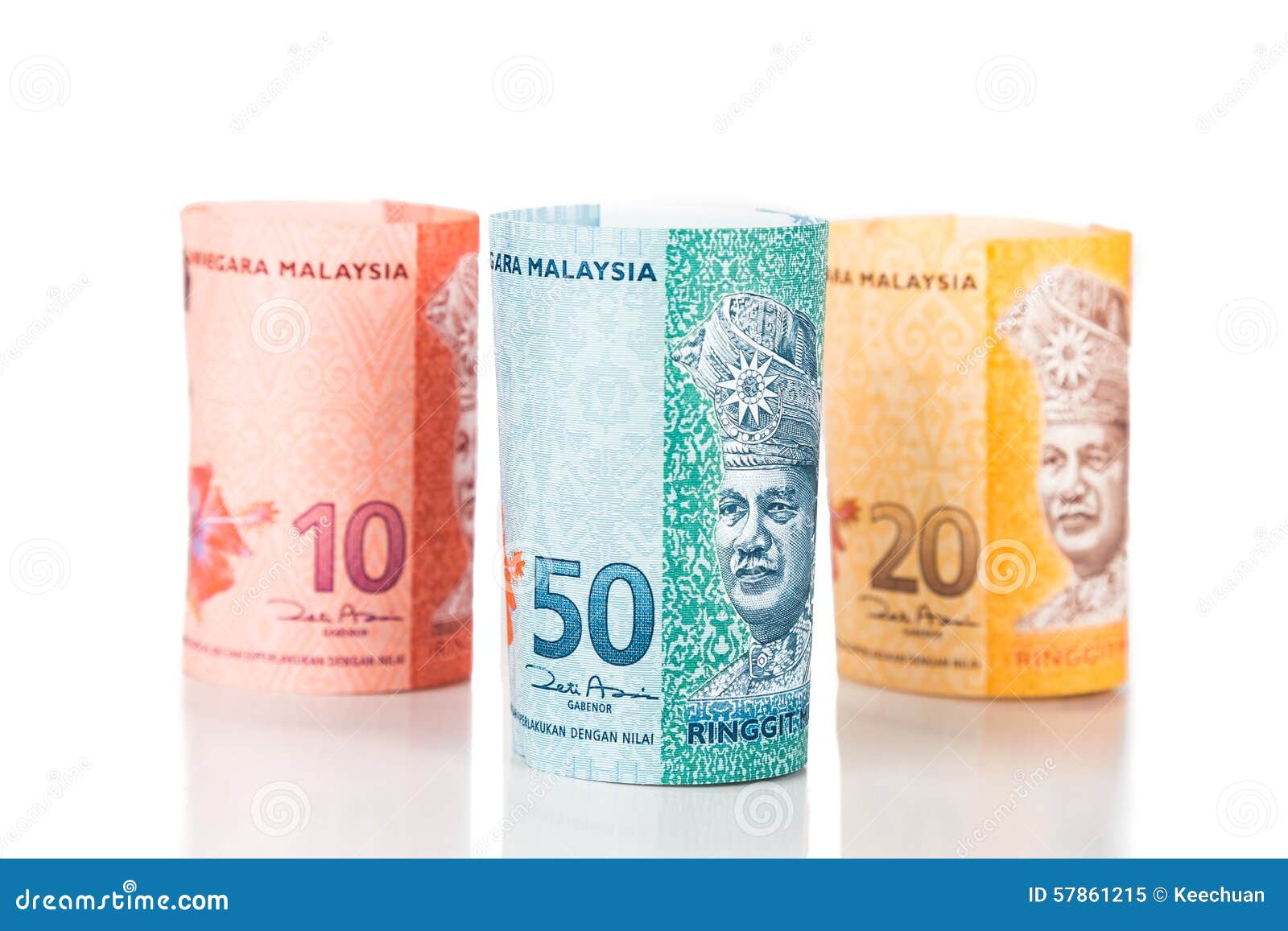 Close Up of Rolled Up Malaysia Ringgit Currency Note Stock Image ...