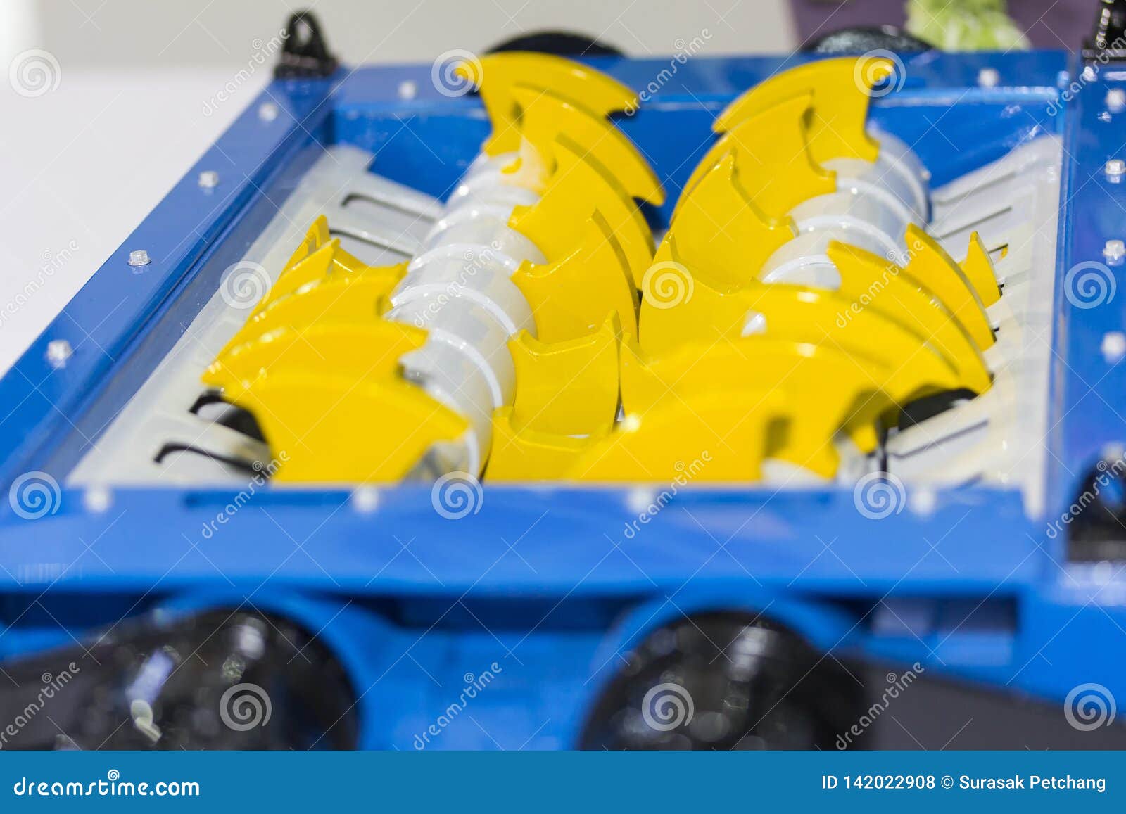 Close Up Roller and Blade of Shredder Machine for Industrial Stock ...