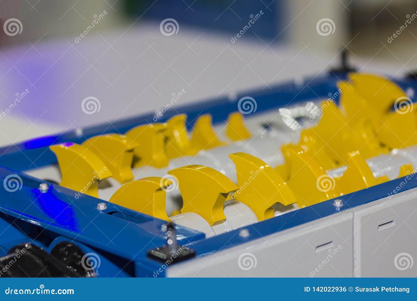 Close Up Roller and Blade of Shredder Machine for Industrial Stock ...