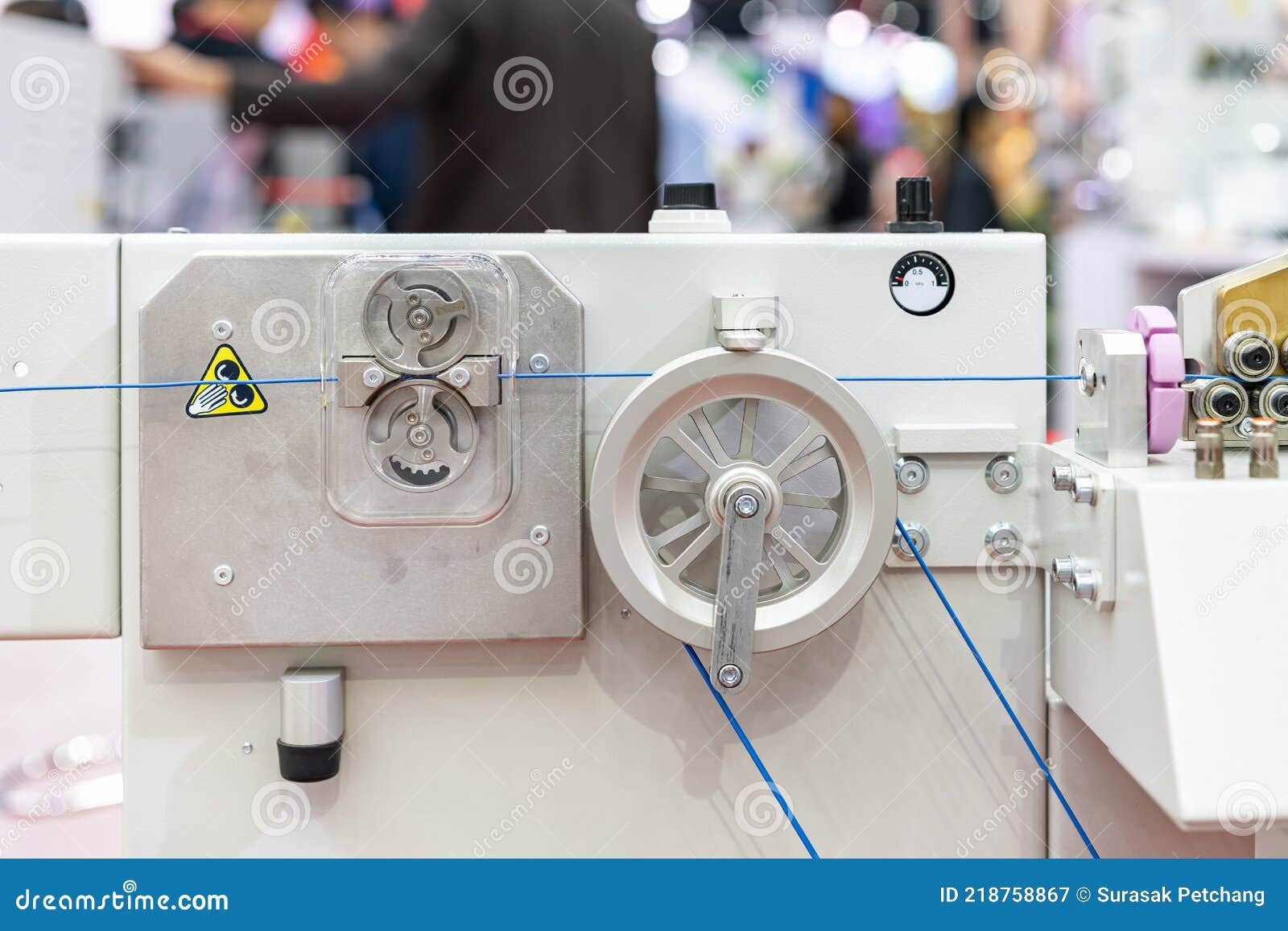 Close Up Roller Wheel Drive or Pulley and Tension Adjustment Component ...