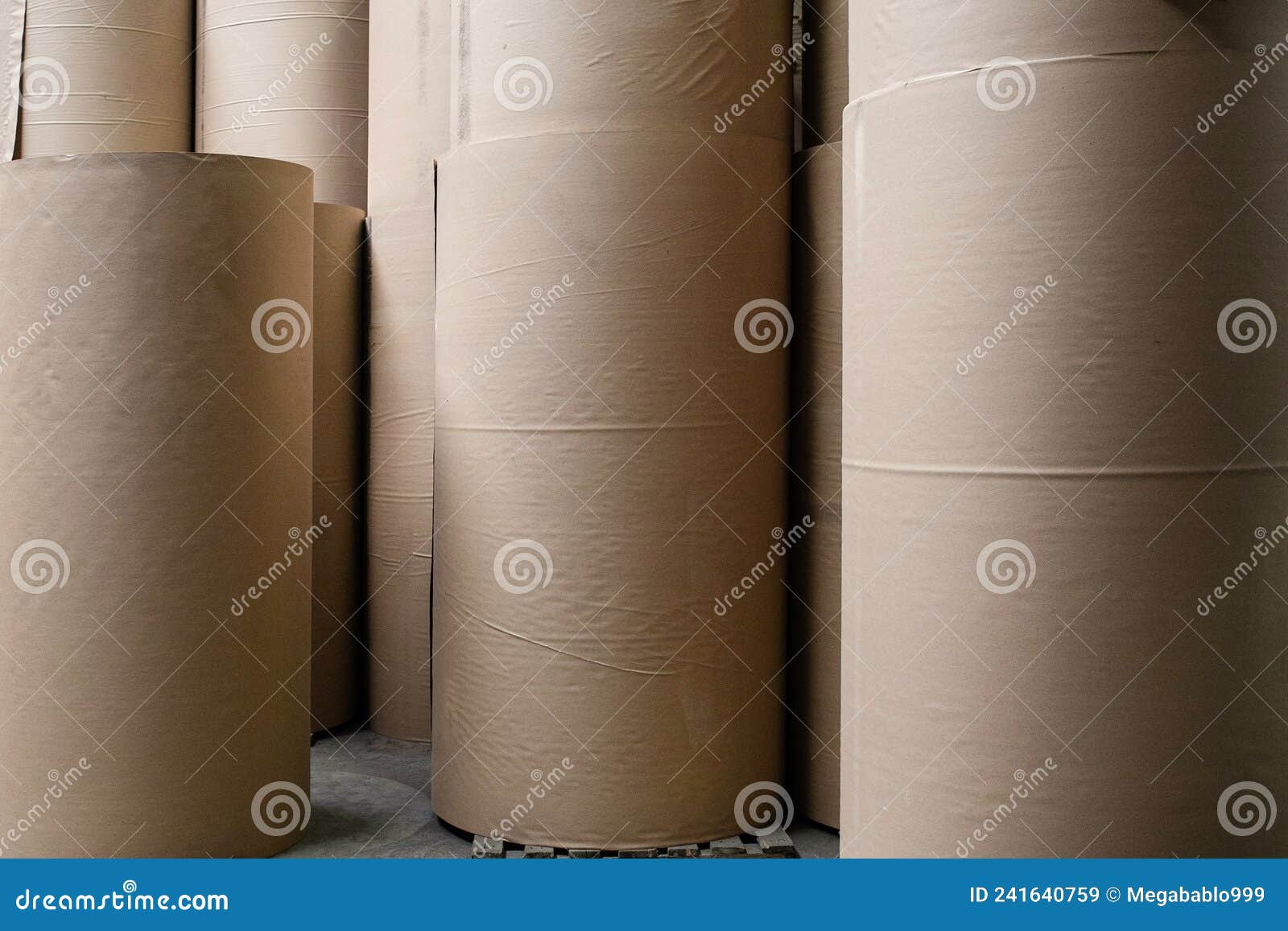 Close-up of Rolls of Recycled Kraft Paper Stock Image - Image of ...