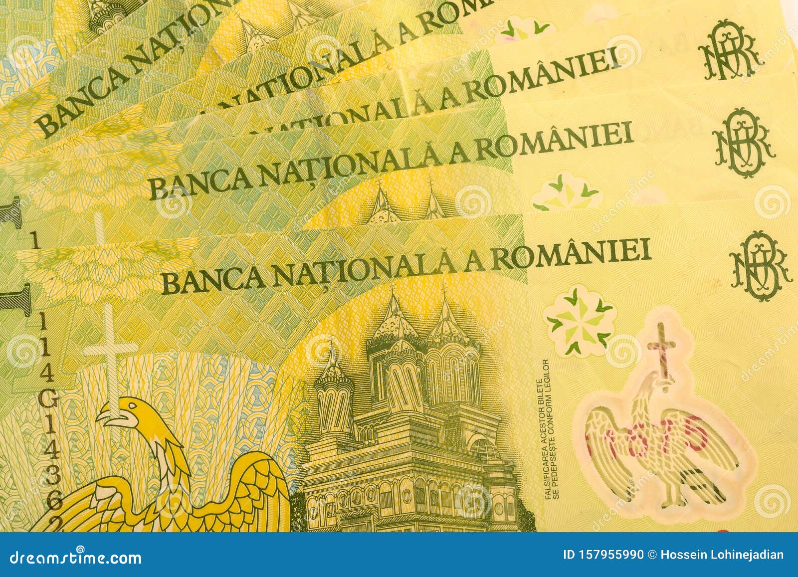 Close Up Romanian Currency Note, LEI or LEU, Romania Stock Photo ...