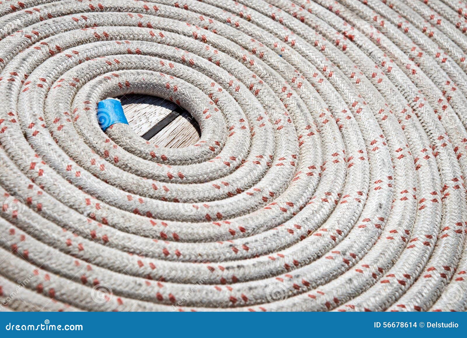 Rope Coiled Up In Circles With Center Detail Horizontal Stock ...