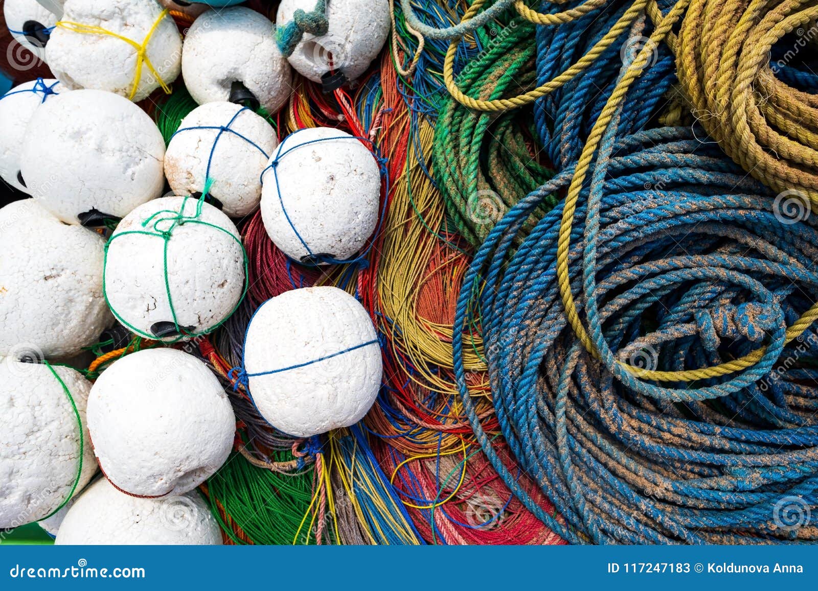 Close Up of Rope Fishing Net and Ropes Stock Image - Image of equipment ...
