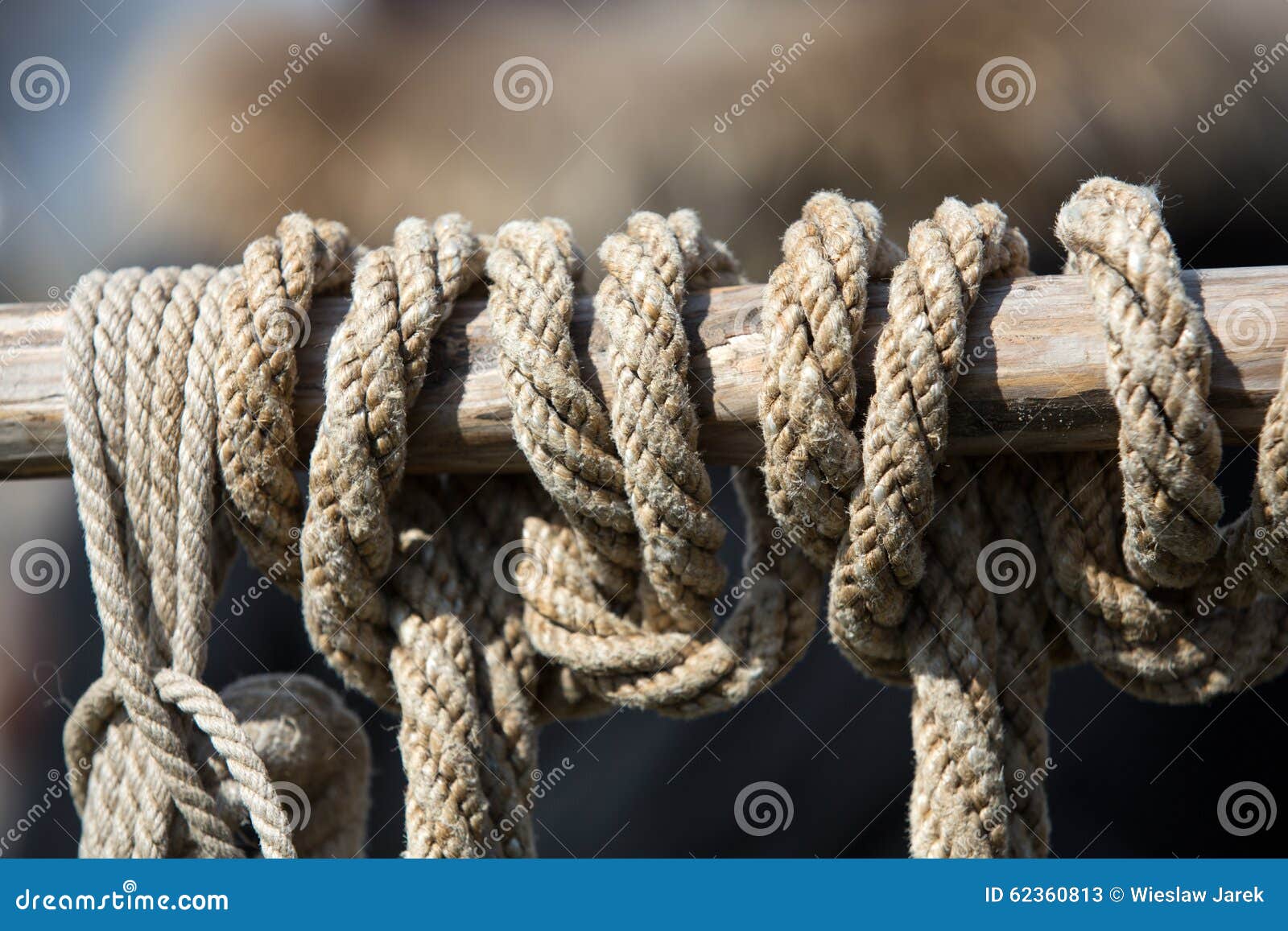 Close-up of rope with knot stock image. Image of braid - 62360813