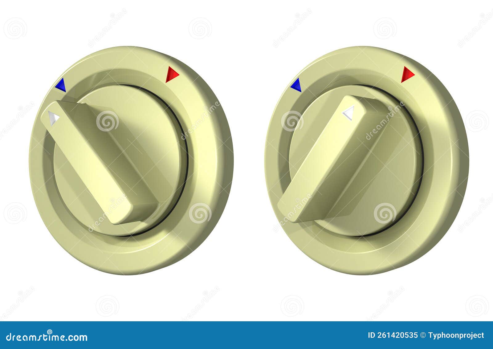A Close Up of the Rotary Switch. a Pair of on and Off. a Simple Switch ...