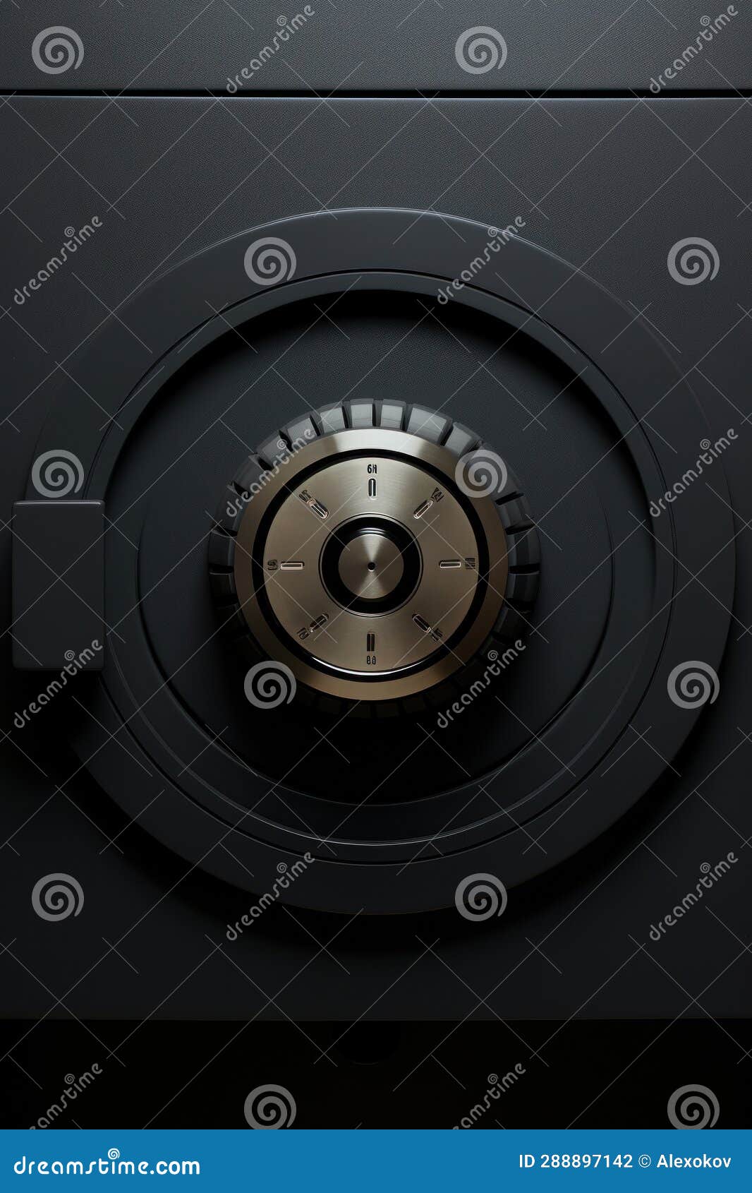 Close-Up of a Rotating Safe Lock AI Generated Stock Illustration ...