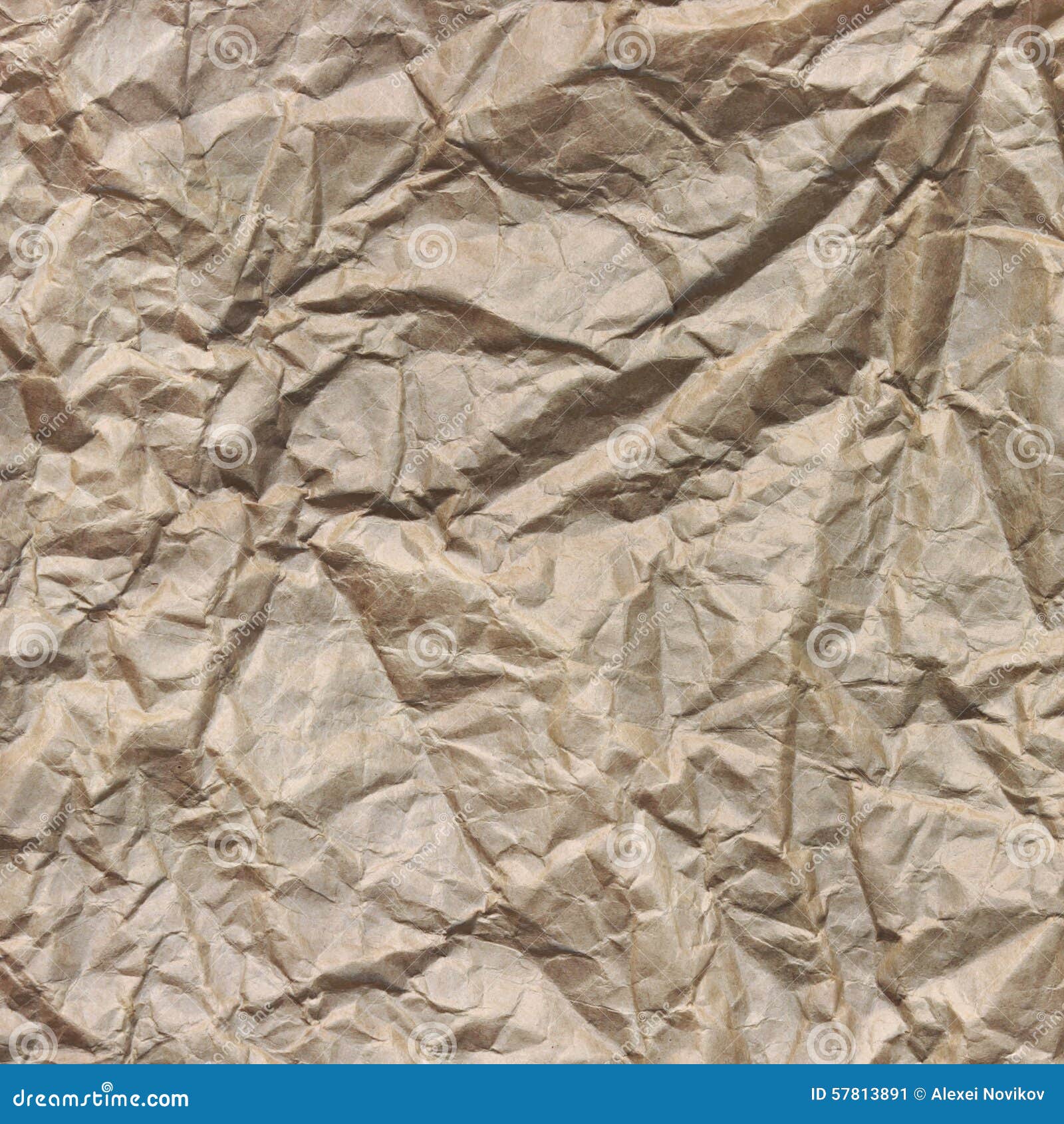 Close-up of Rough Brown Wrinkled Packaging Paper Square Texture Stock ...