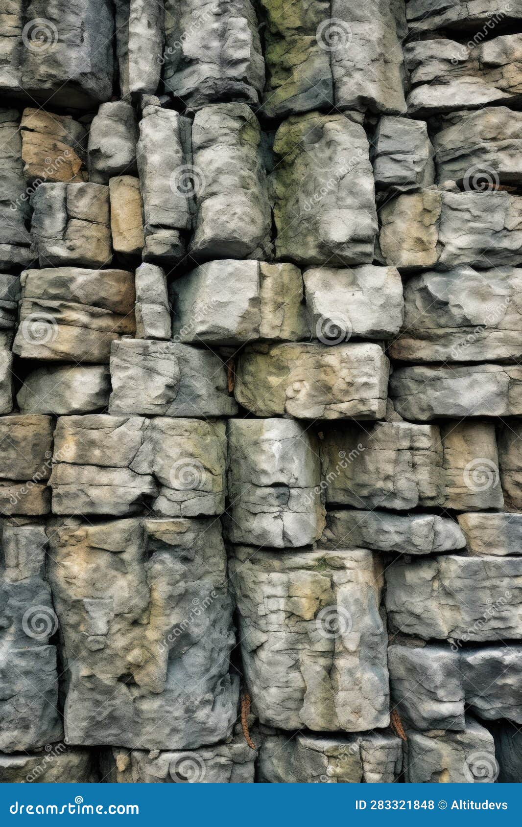 Close-up of a Rough, Stone Wall Texture Stock Illustration ...