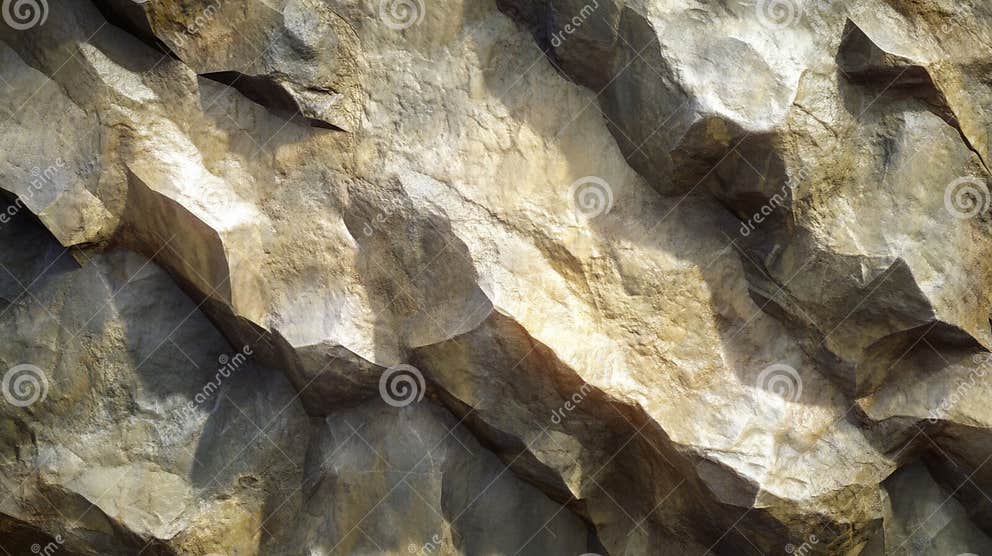 Close-up of Rough, Textured Rock Surface Stock Illustration ...