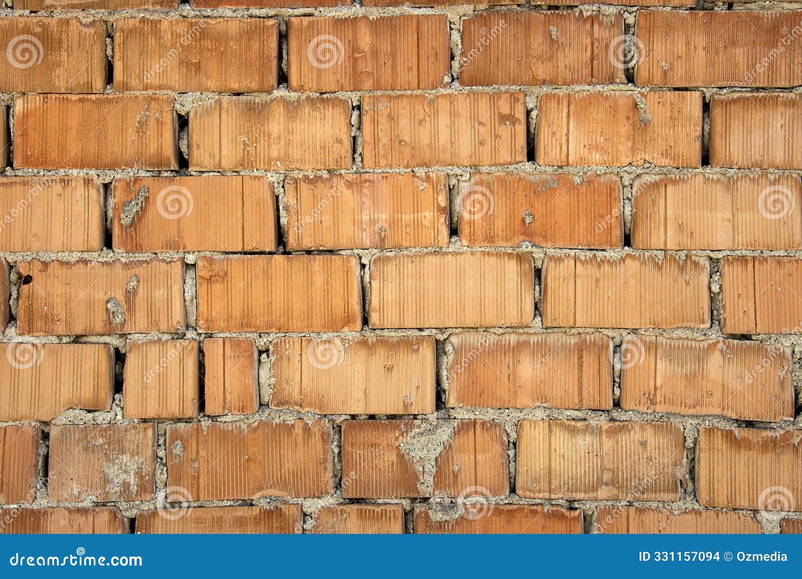 Close Up of a Rough, Unfinished Brick Wall, Highlighting the Texture ...