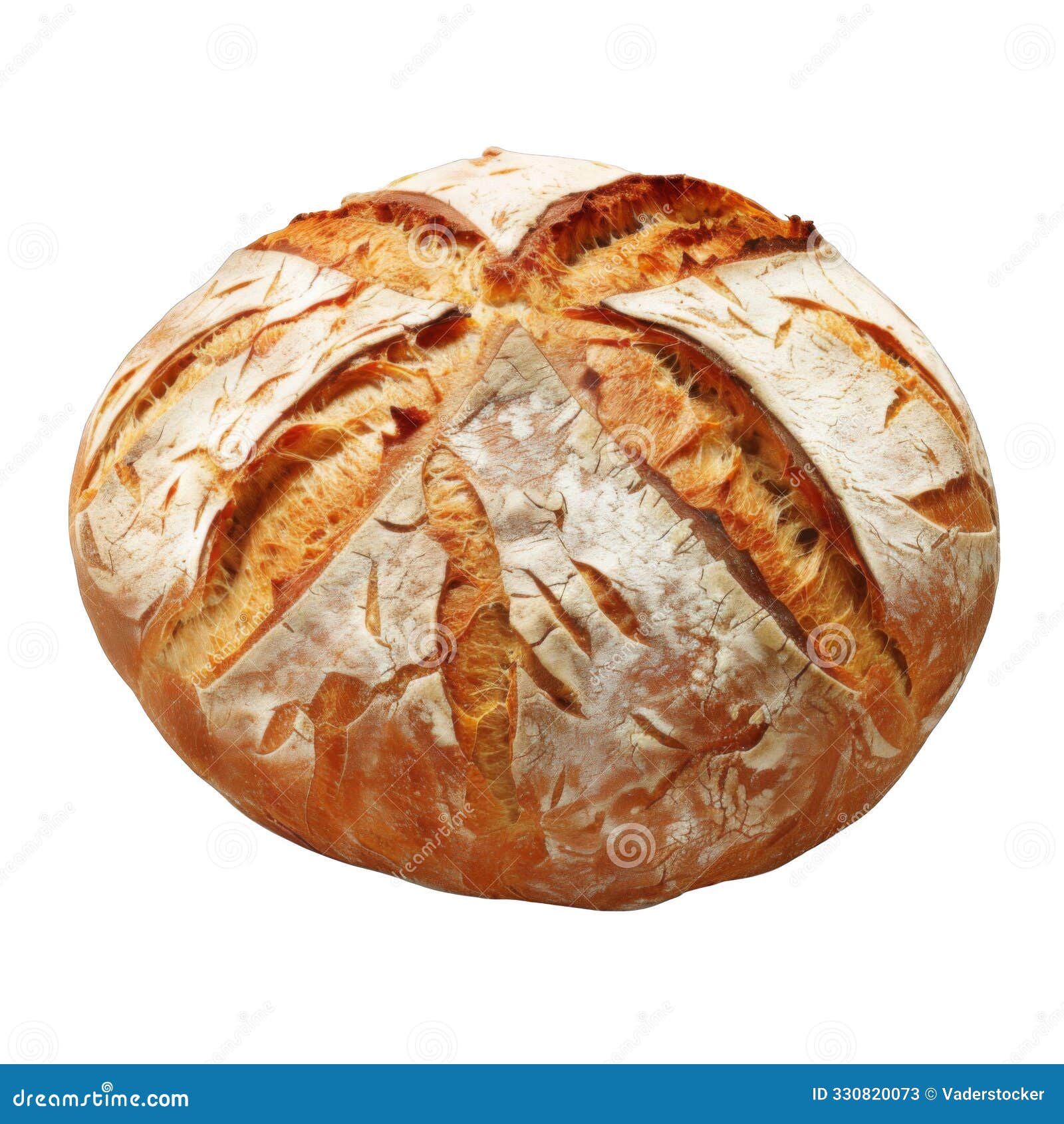 Round Loaf Of Garlic Bread Sliced Open To Reveal Melted Cheese Filling ...