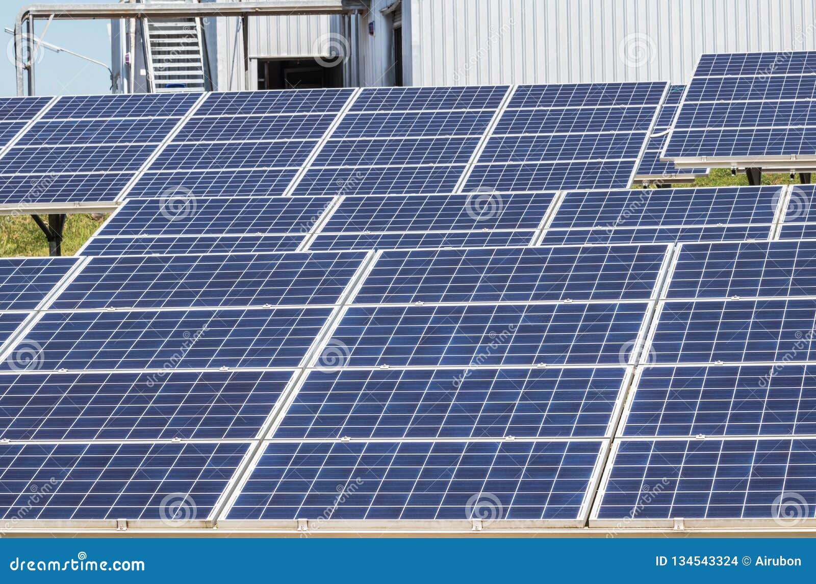 Close Up Rows Array of Polycrystalline Silicon Solar Cells or ...