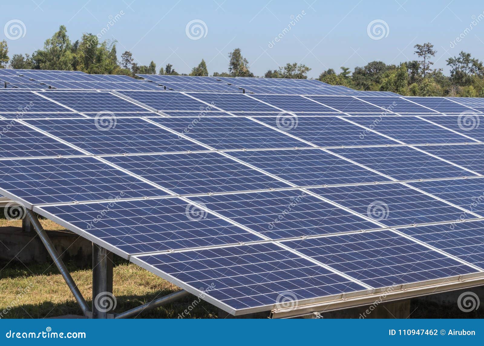 Close Up Rows Array of Polycrystalline Silicon Solar Cells or ...