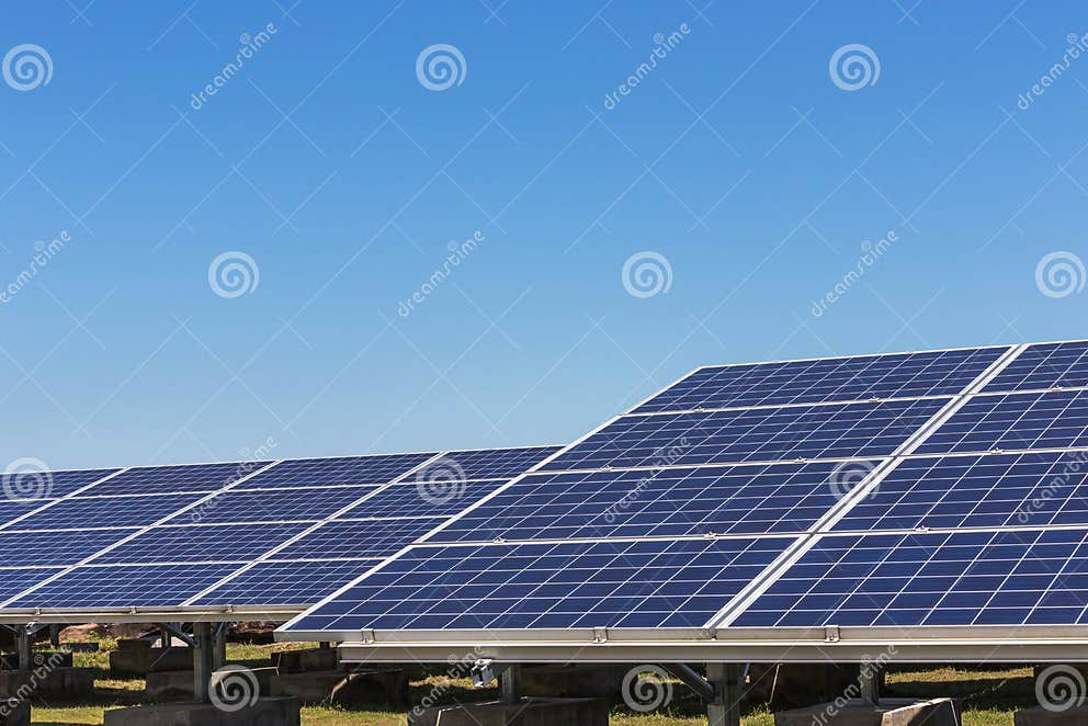 Close Up Rows Array of Polycrystalline Silicon Solar Cells or ...