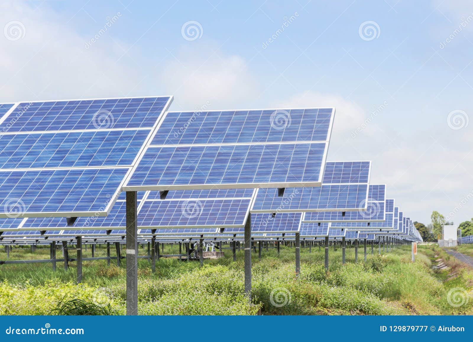 Close Up Rows Array of Solar Cells or Photovoltaics in Solar Power ...