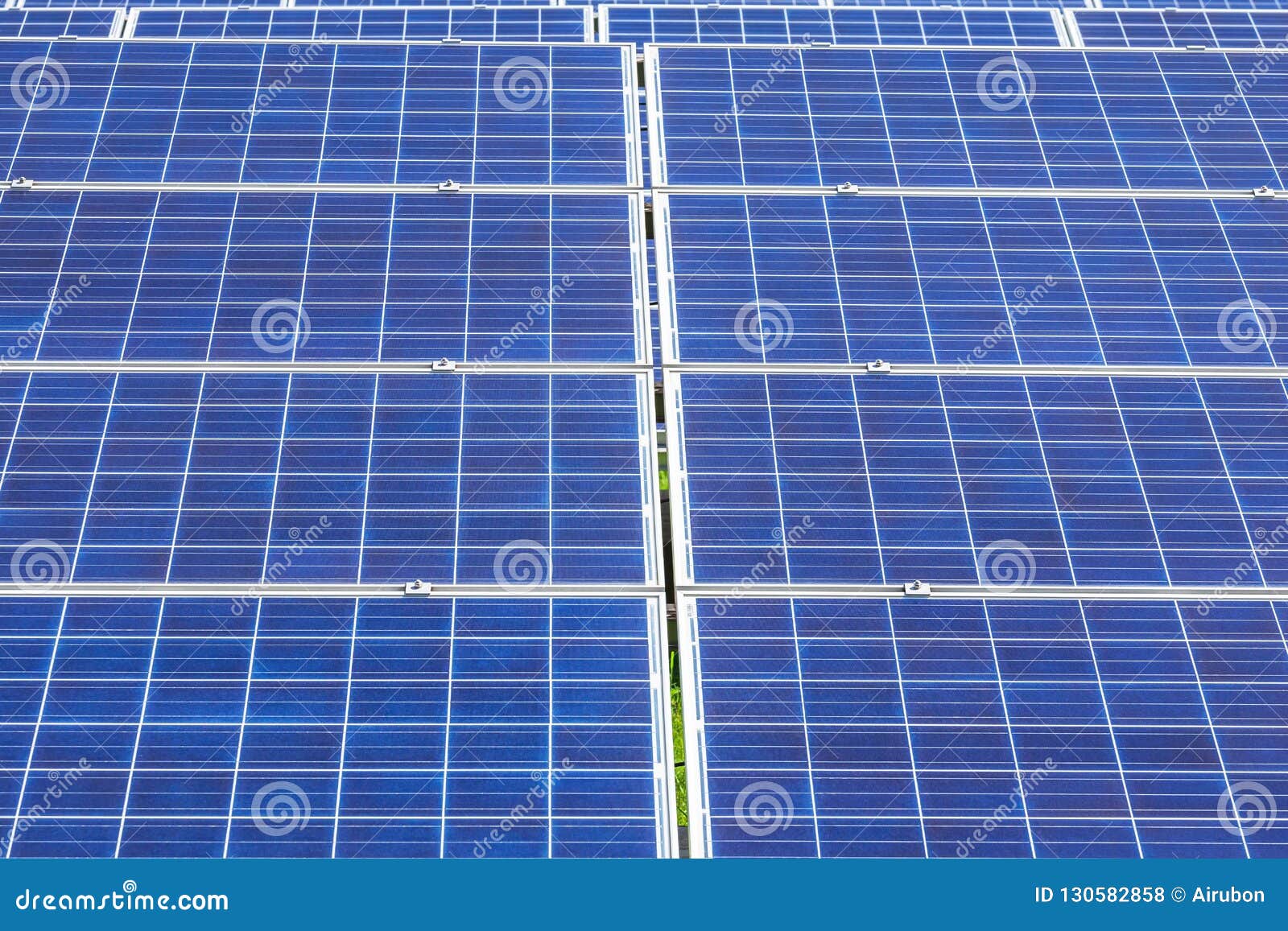 Close Up Rows Array of Solar Cells or Photovoltaics in Solar Power ...