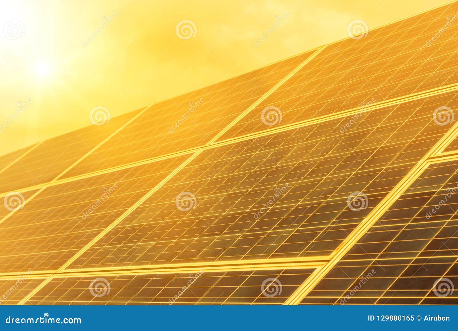Close Up Rows Array of Solar Cells or Photovoltaics in Solar Power ...
