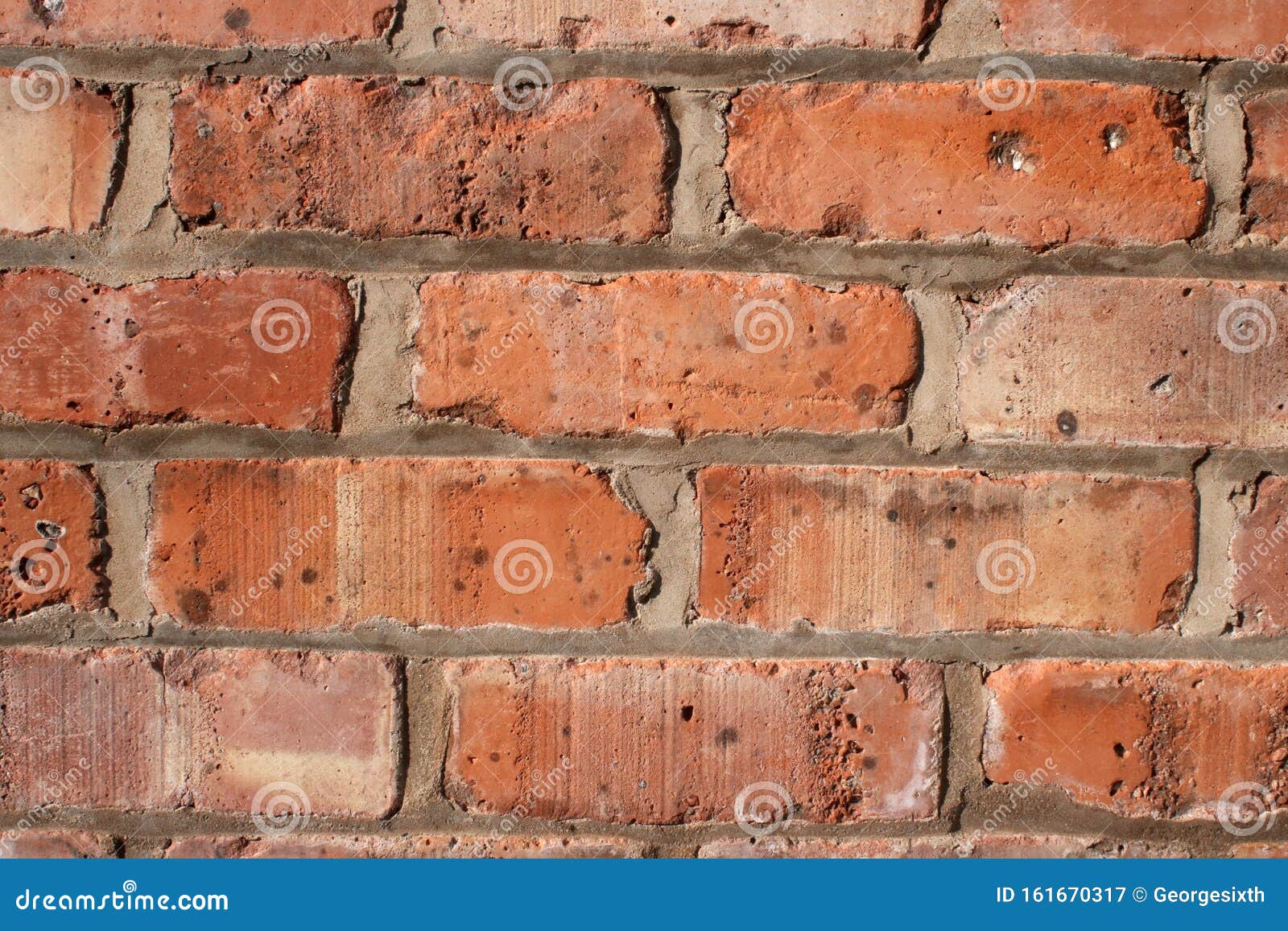Close Up of Rows of Red Bricks in Wall Stock Image - Image of showing ...