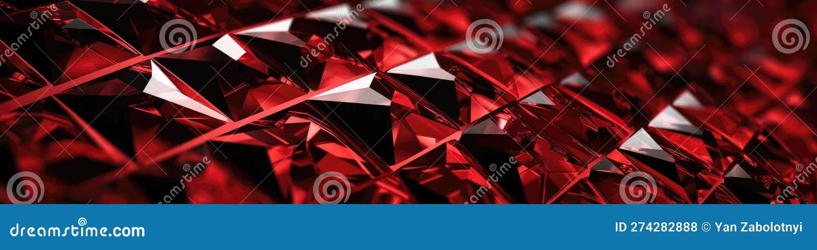 Close Up Ruby Texture Panoramic Banner. Generative AI Stock ...