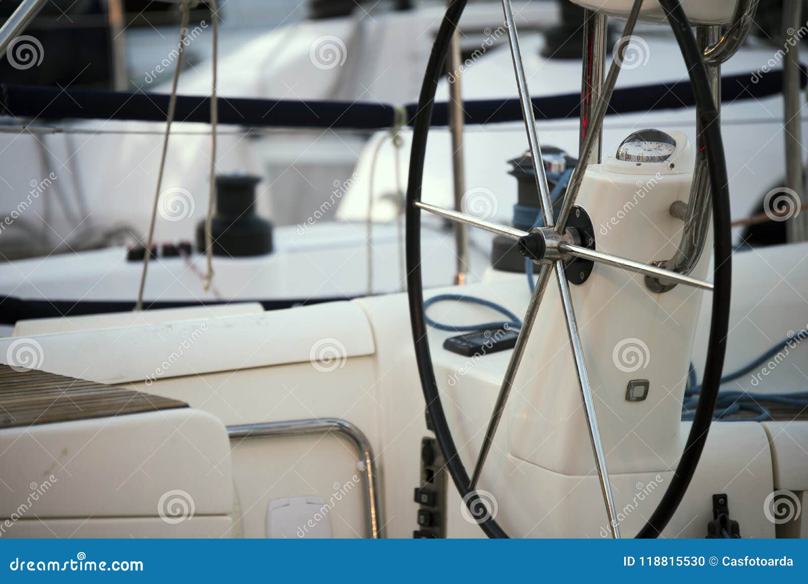 Close Up of the Rudder of a Sailboat. Stock Photo - Image of sailboat ...