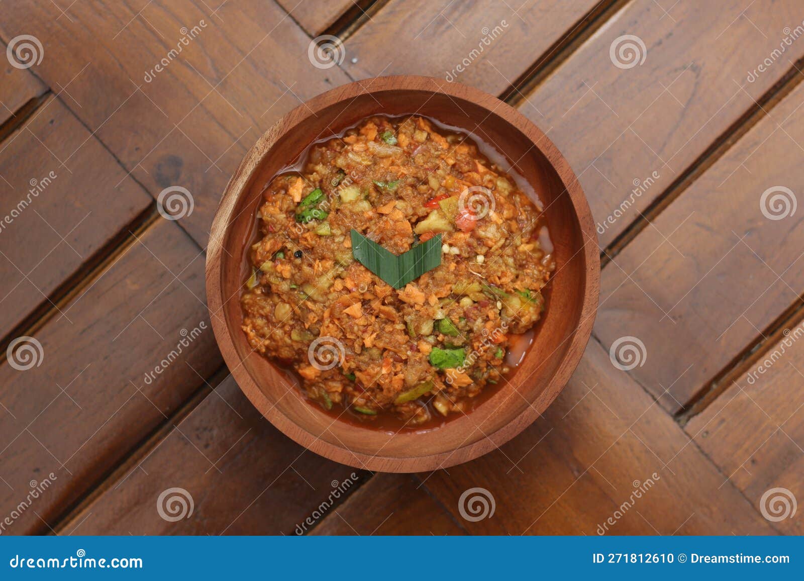 A Close Up Rujak Bebek or Smashed Fruit Which is Made from Raw Fruit ...