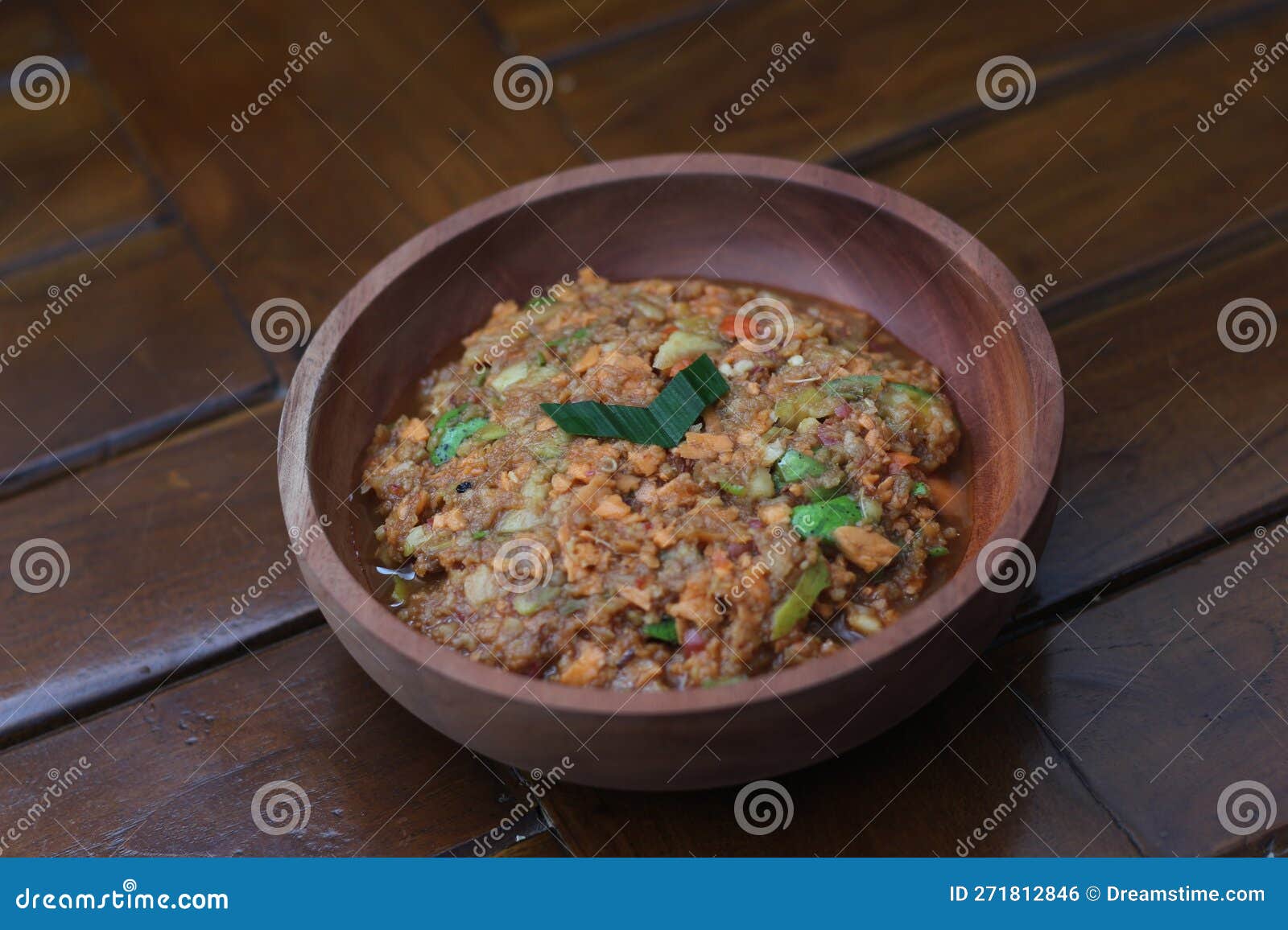 A Close Up Rujak Bebek Or Smashed Fruit Which Is Made From Raw Fruit ...