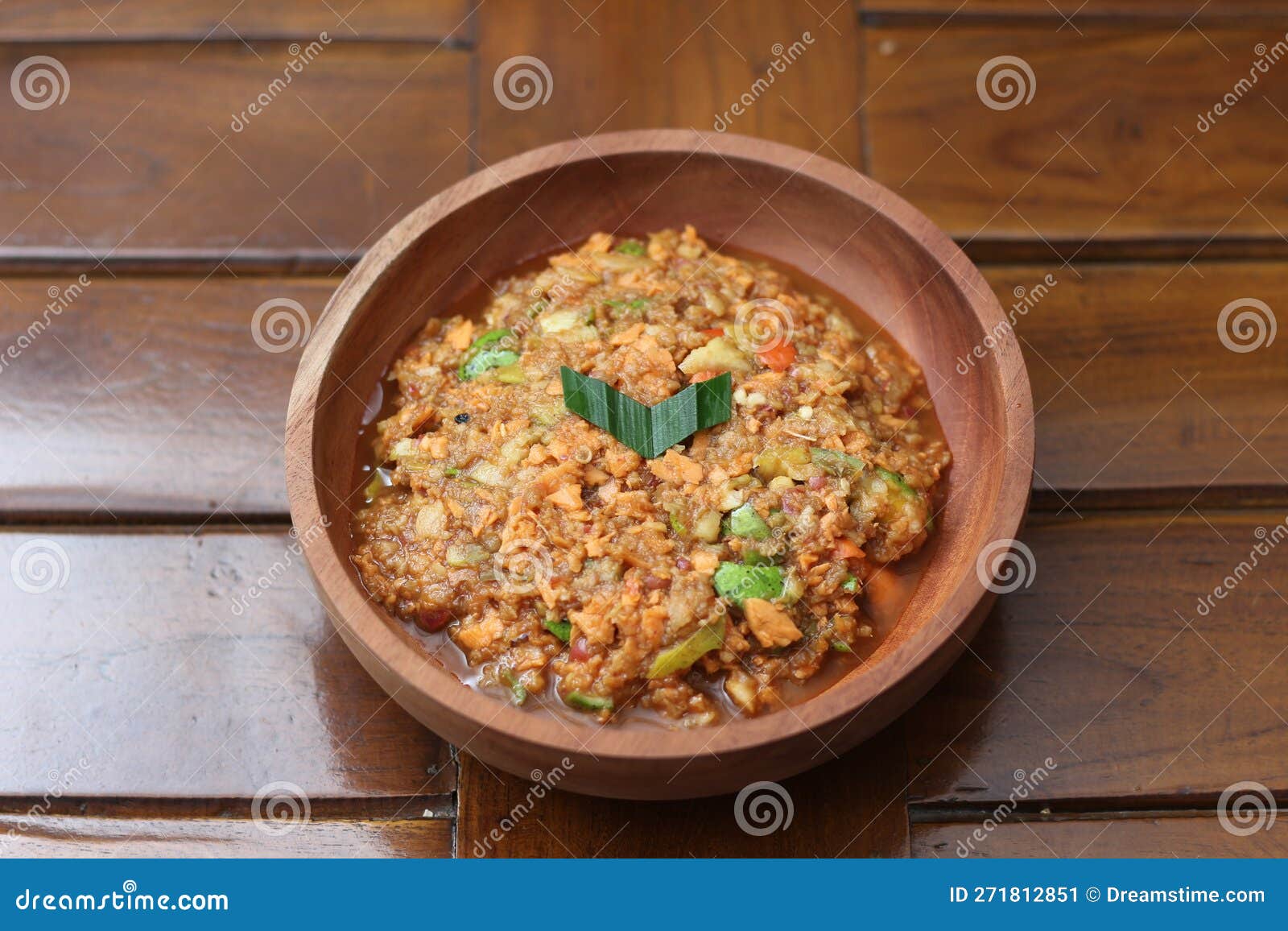 A Close Up Rujak Bebek or Smashed Fruit Which is Made from Raw Fruit ...