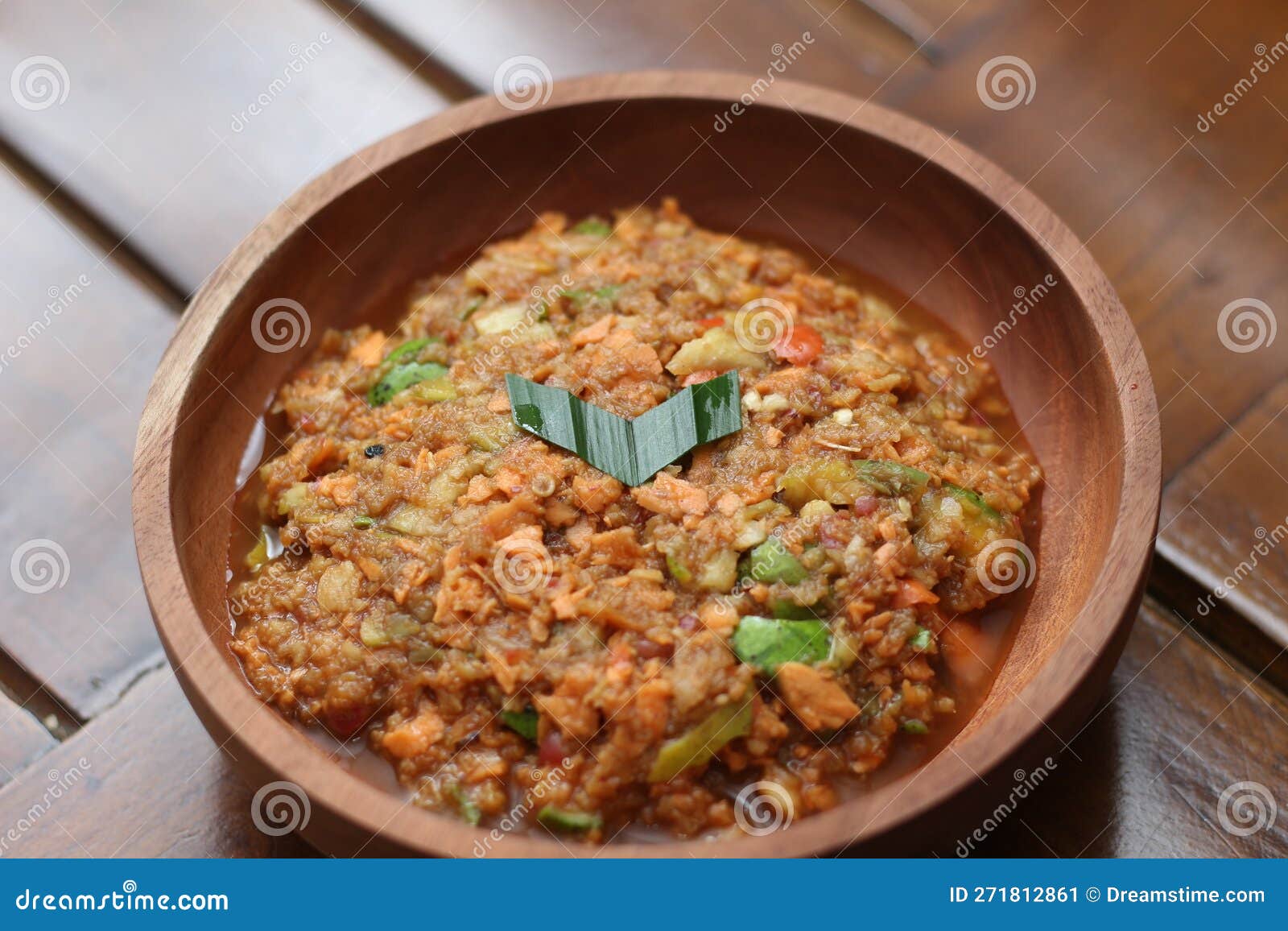 A Close Up Rujak Bebek or Smashed Fruit Which is Made from Raw Fruit ...